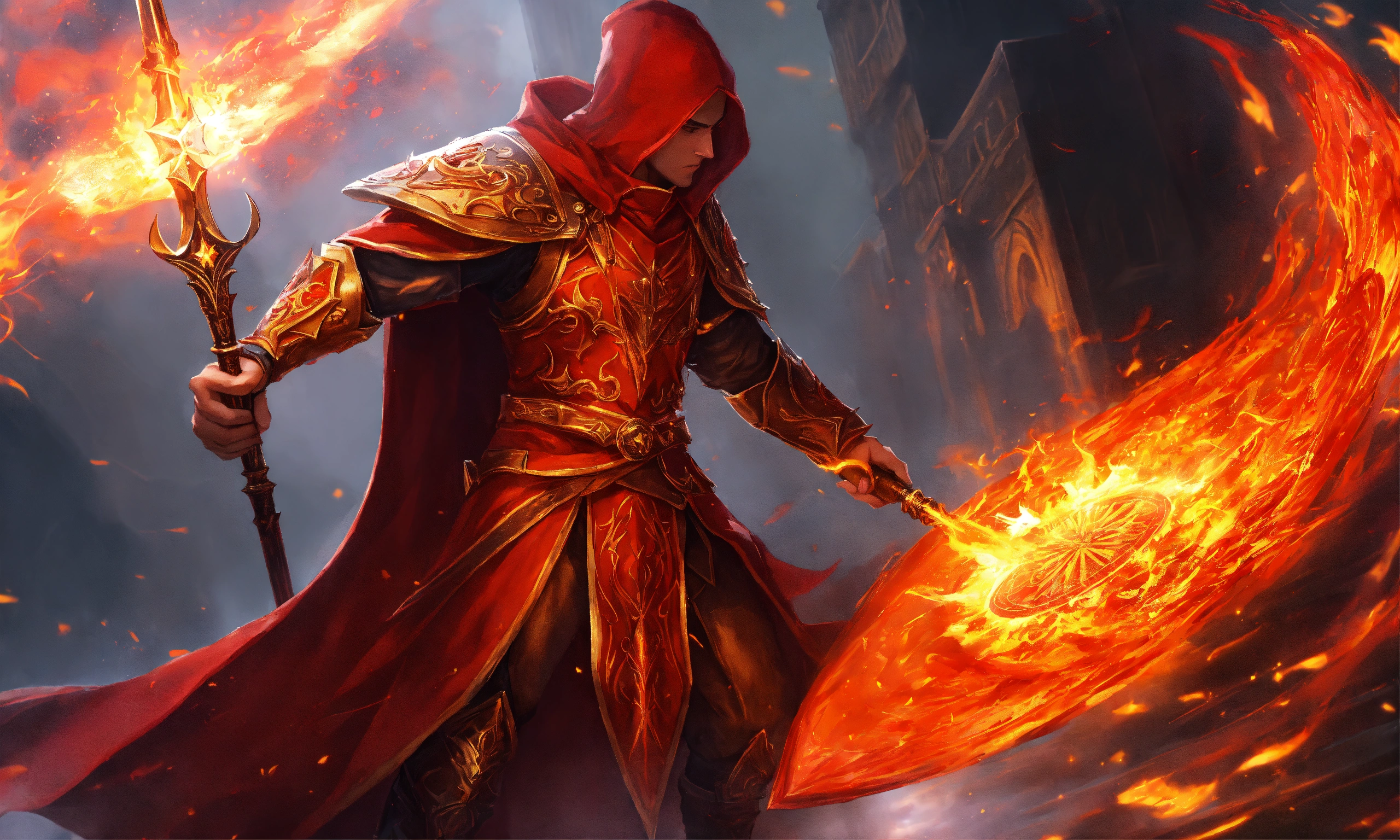 Lexica - Fire shield, shield made of flames, magical shield, magical ...