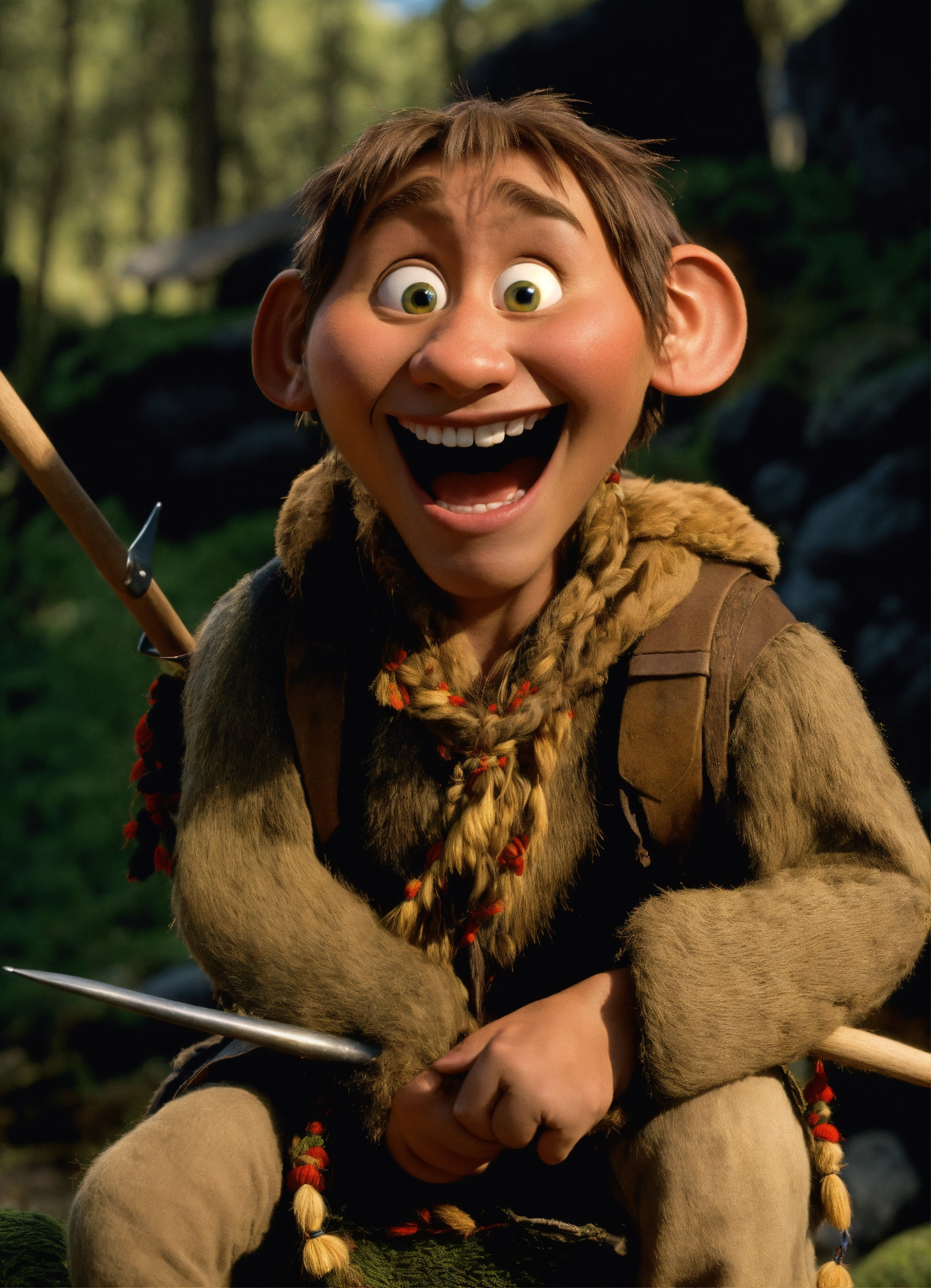 Lexica - A pixar animated photo of a hunter gatherer from early Norway ...