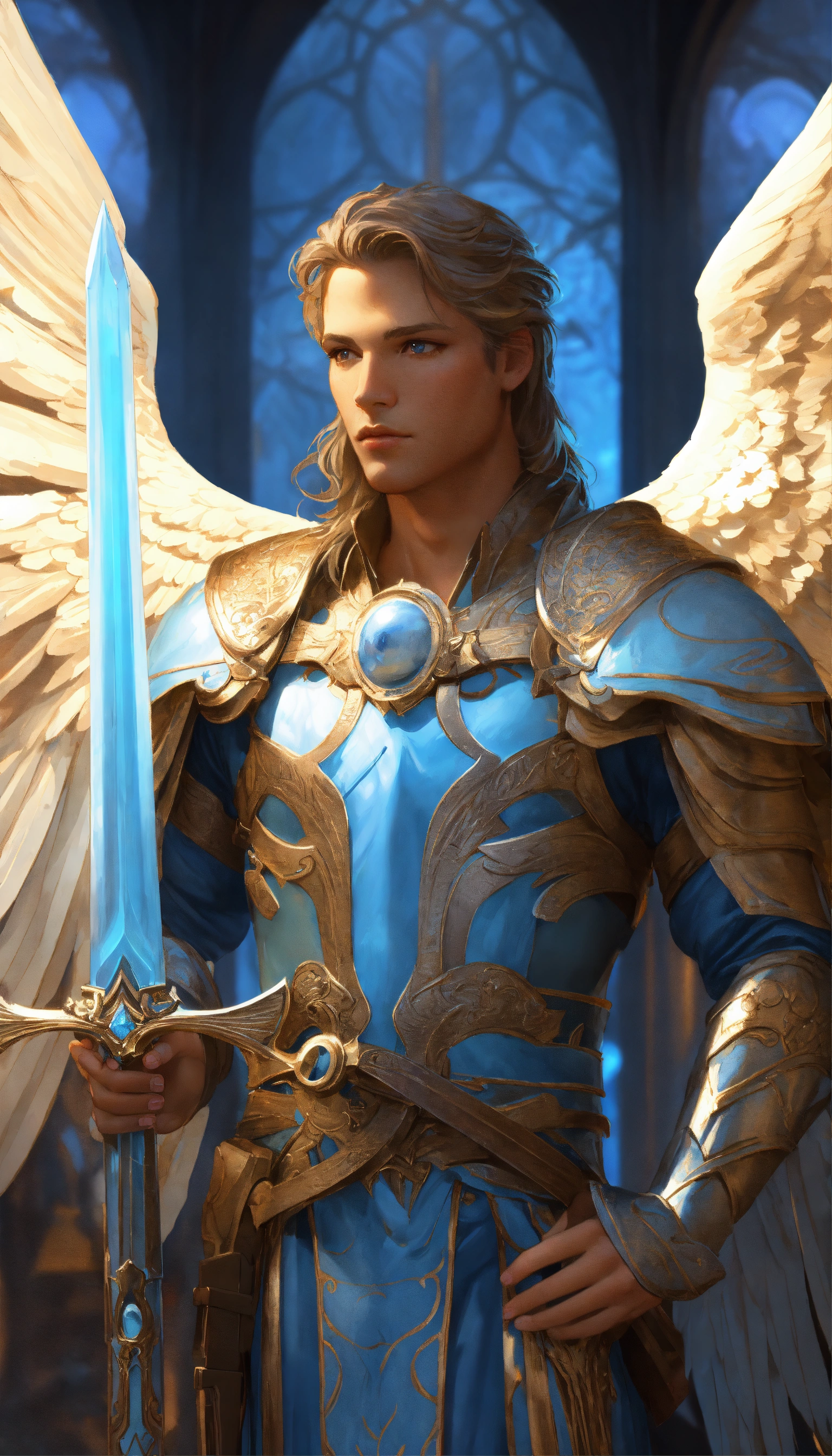 Lexica - Male angel, wings, intricate, headshot, very detailed, digital ...