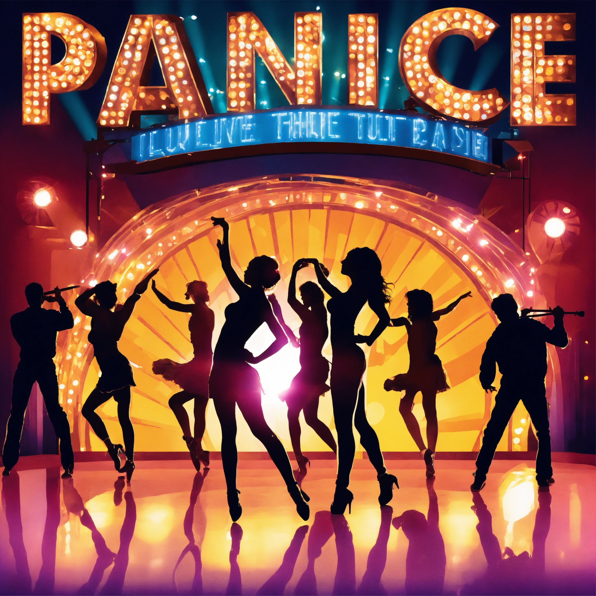 Lexica - A dance and musical concert poster with stage view. Include ...