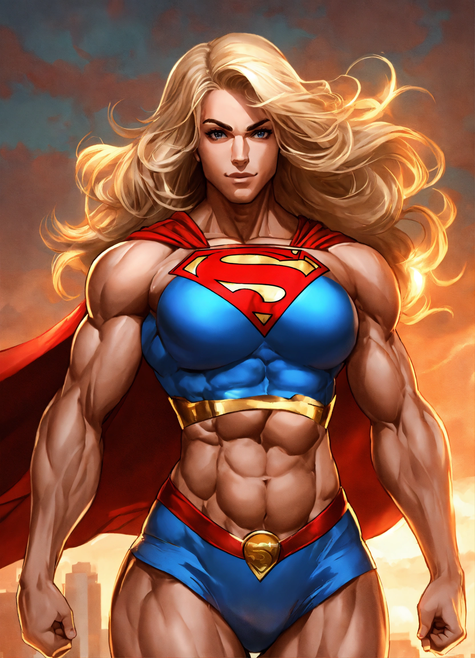 Lexica - (((muscular))) Supergirl. huge biseps. huge deltoids. (((Bodybuilder body))). Body ...