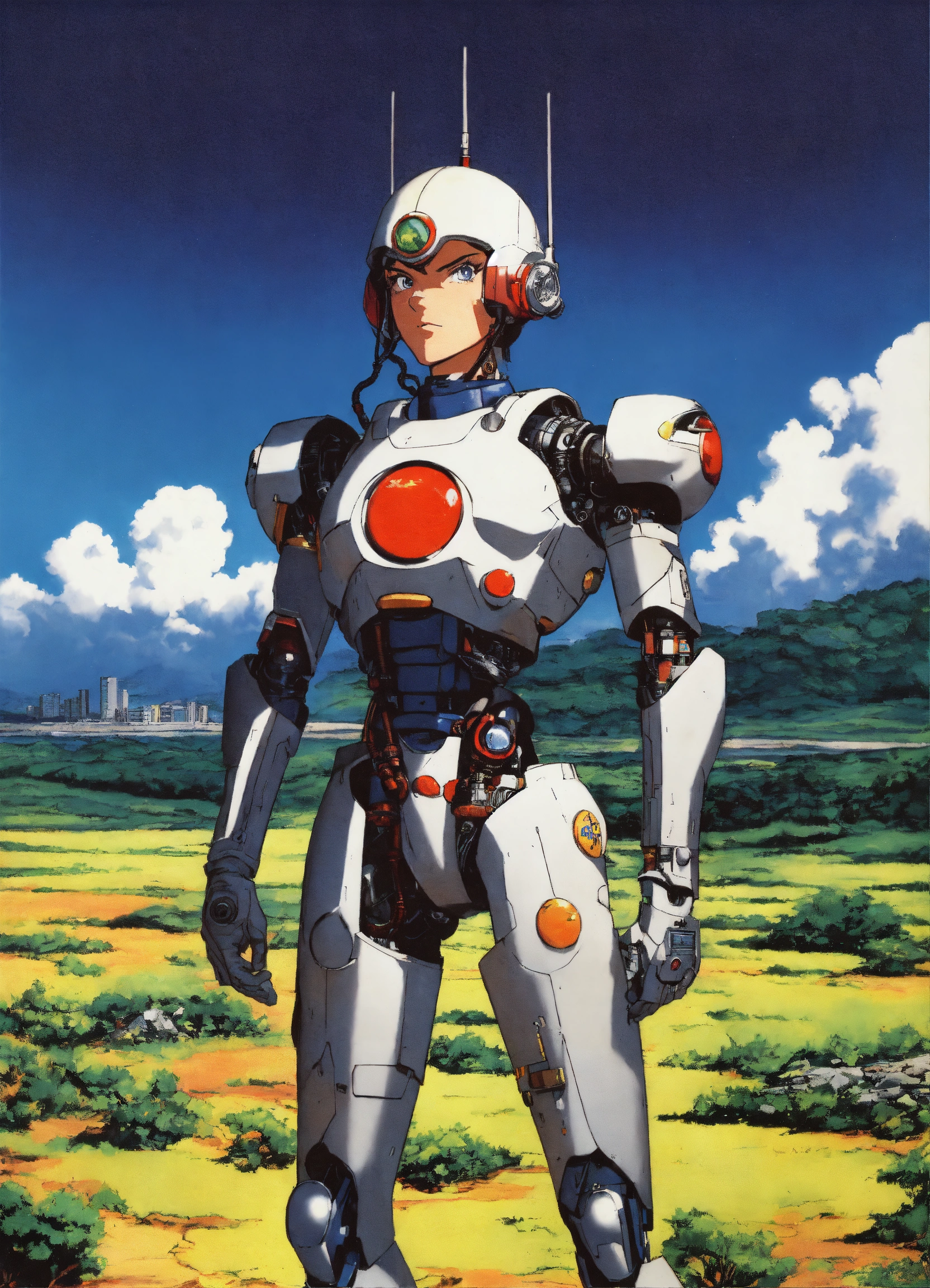 Lexica - 1990s cyborg ambiverted, full detailed eyes, Toriyama ...