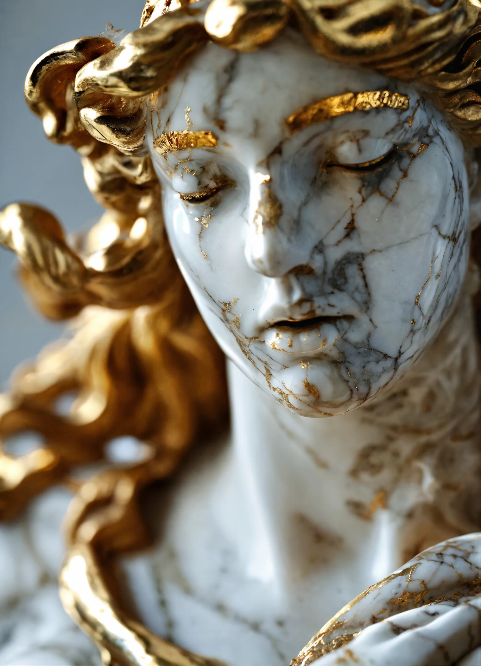Lexica - Photorealistic. Marble statue of Aphrodite, close-up, with ...