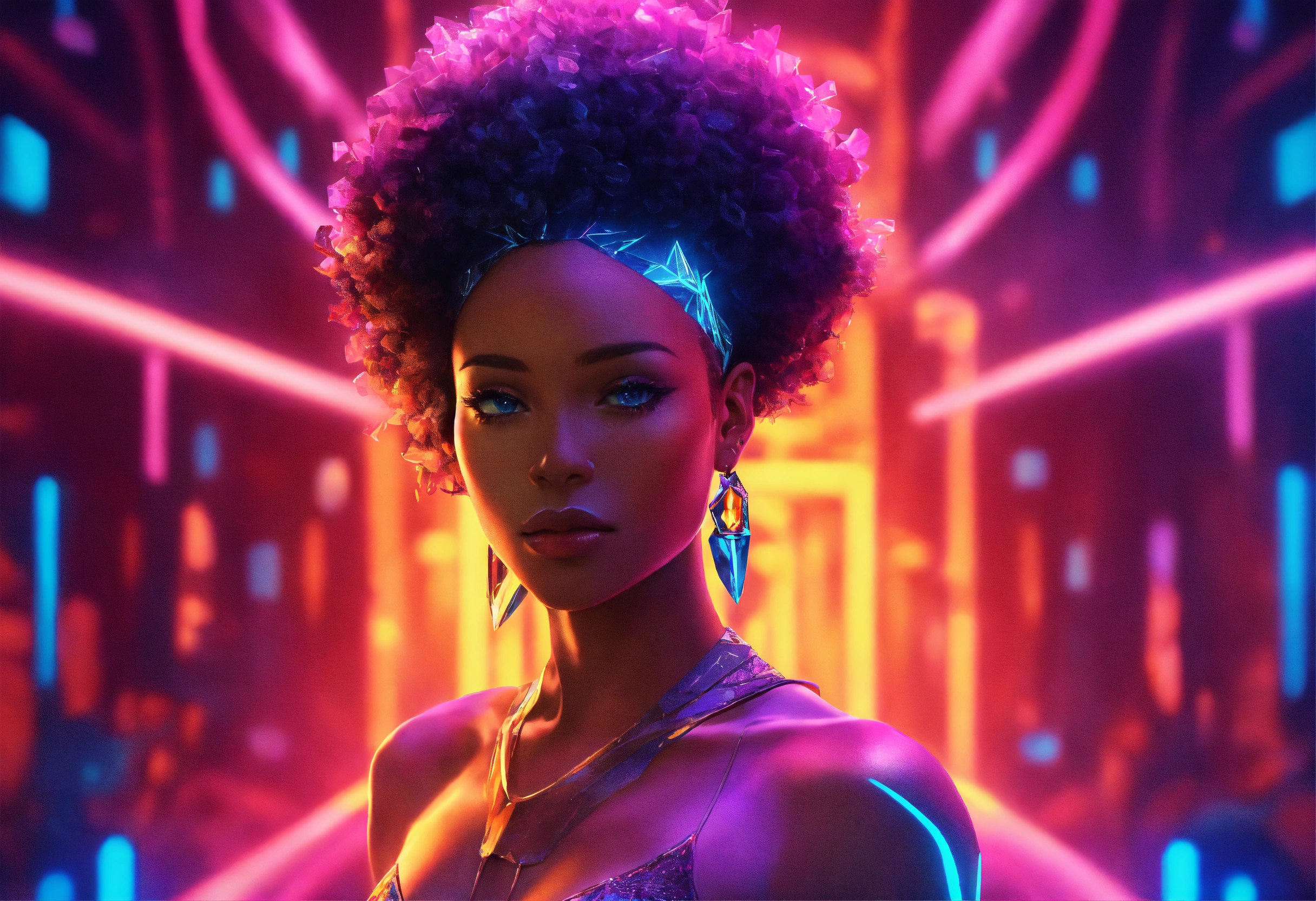 Lexica - Cartoon anime Photorealistic 8K image of an Afrocentric woman ...