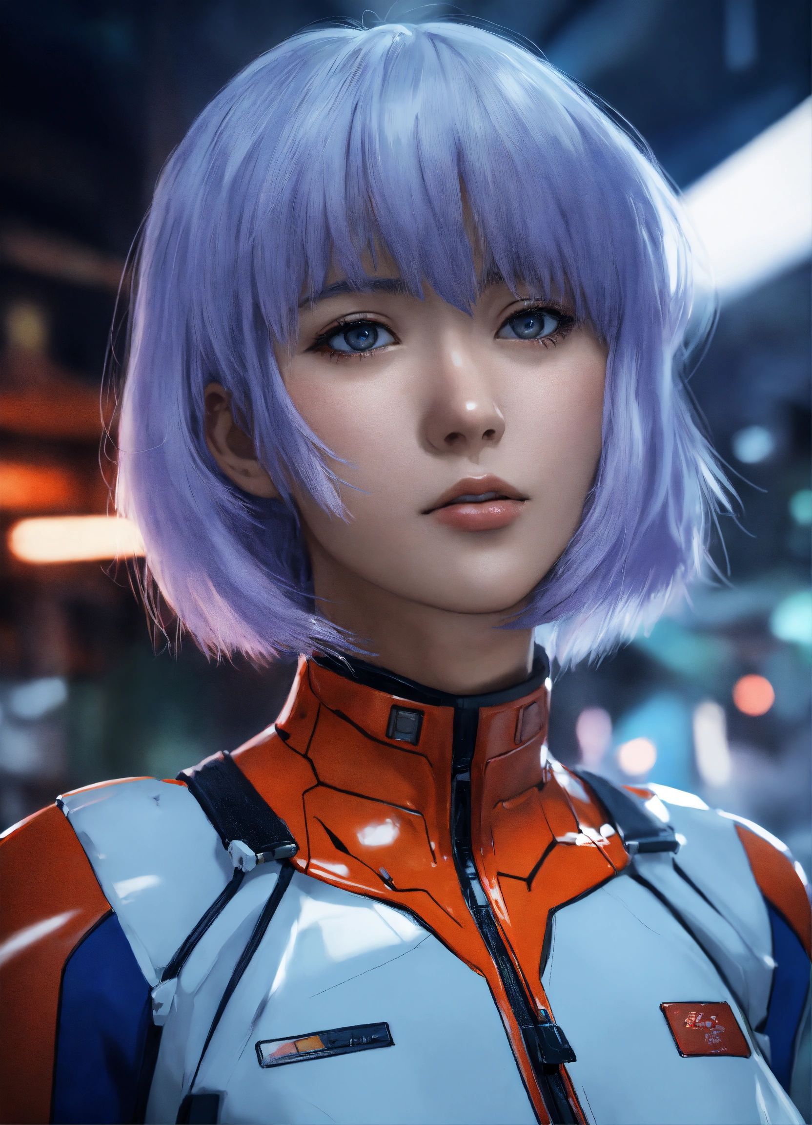 Lexica - Portrait of Rei Ayanami from Neon Genesis Evangelion, detailed ...