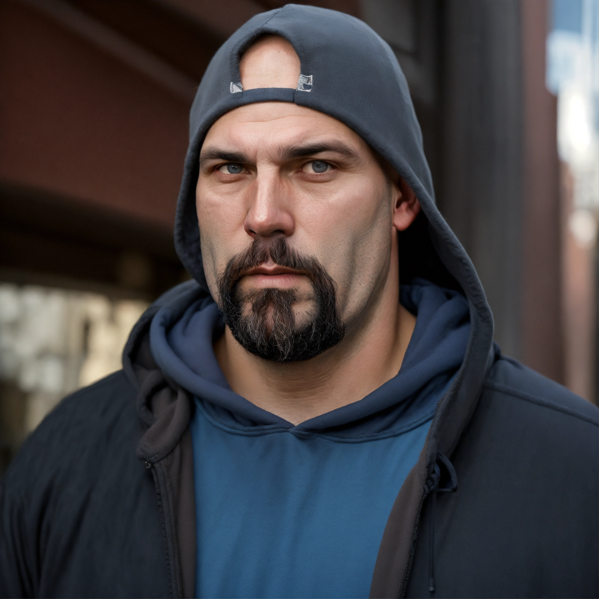 Lexica - JOHN FETTERMAN, CLEAN SHAVEN, A HUGE HOMELESS MAN WITH BALD ...