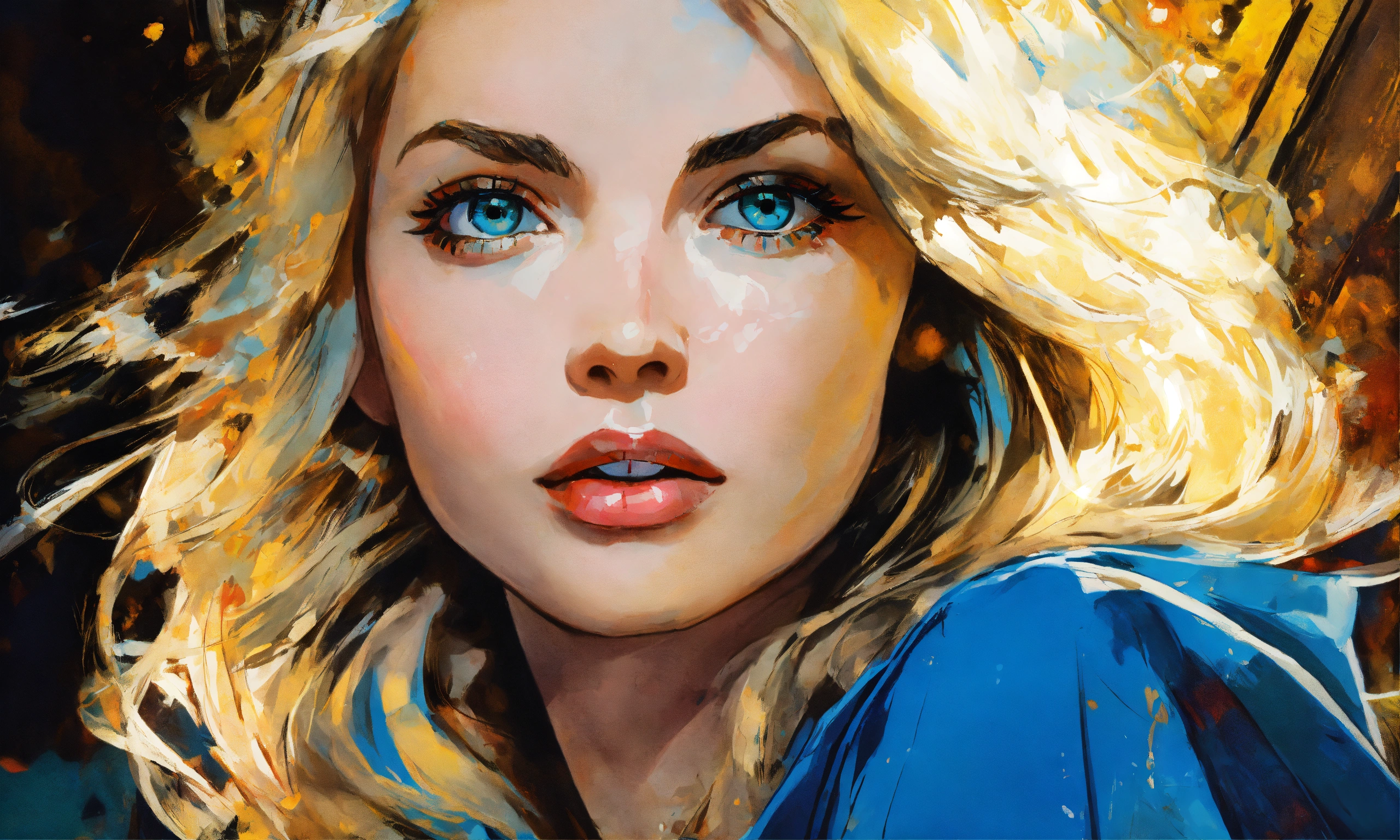 Lexica - Pop Art, romantic beautiful mysterious enchanting blonde ...