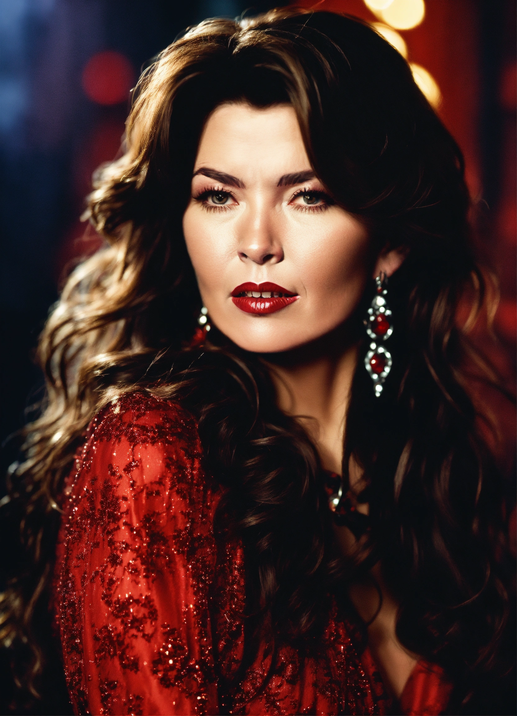 Lexica - Photo quality color portrait of shania twain as vampire knight ...