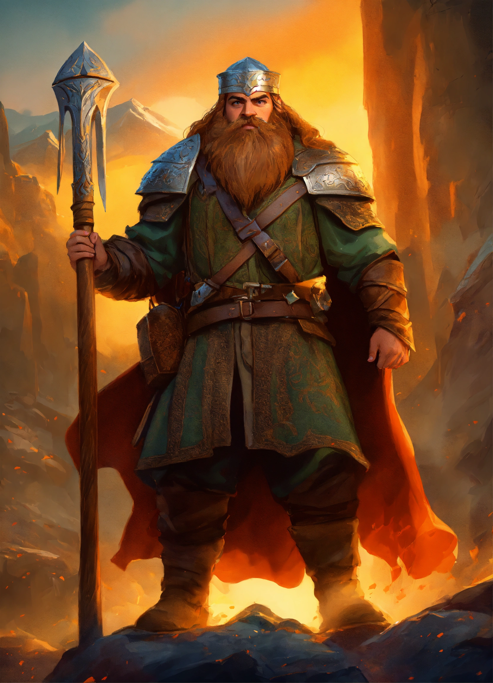 Lexica - Gimli from the lord of the rings, standing up, volumetric ...