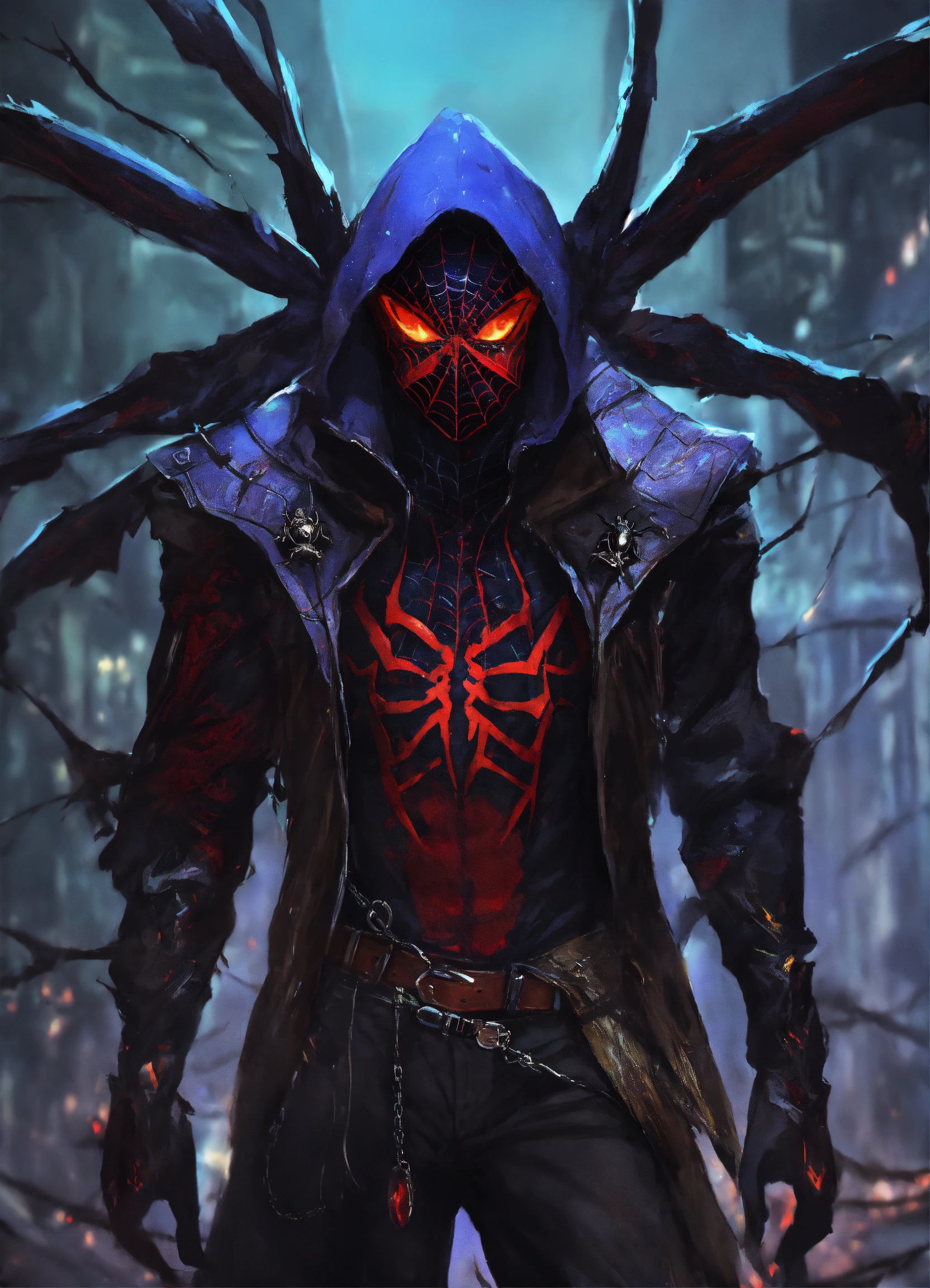 Lexica - Fantasy Drider, half man, half spider, scary, anime