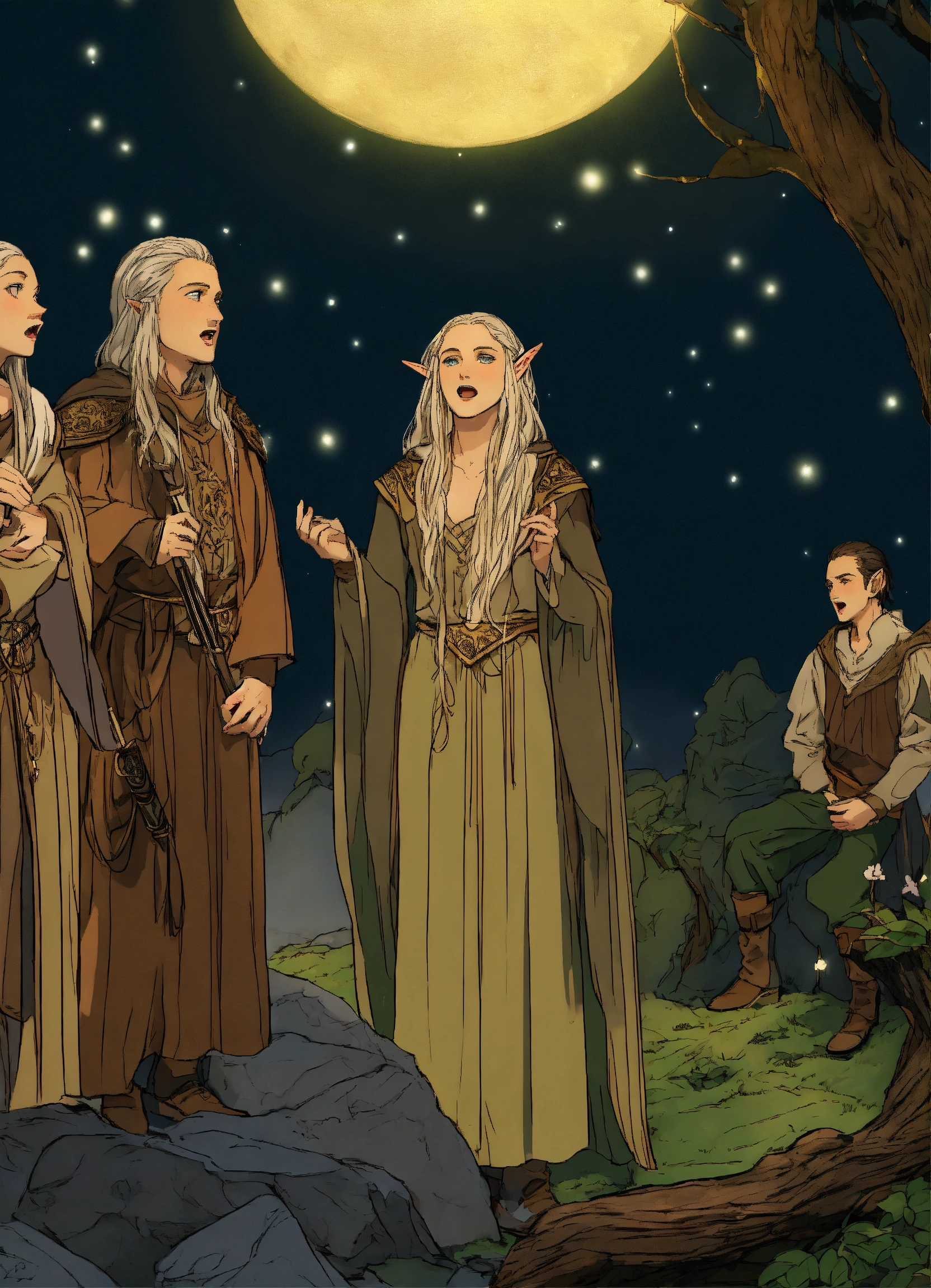 Lexica - Lord of the rings, elves, singing, night