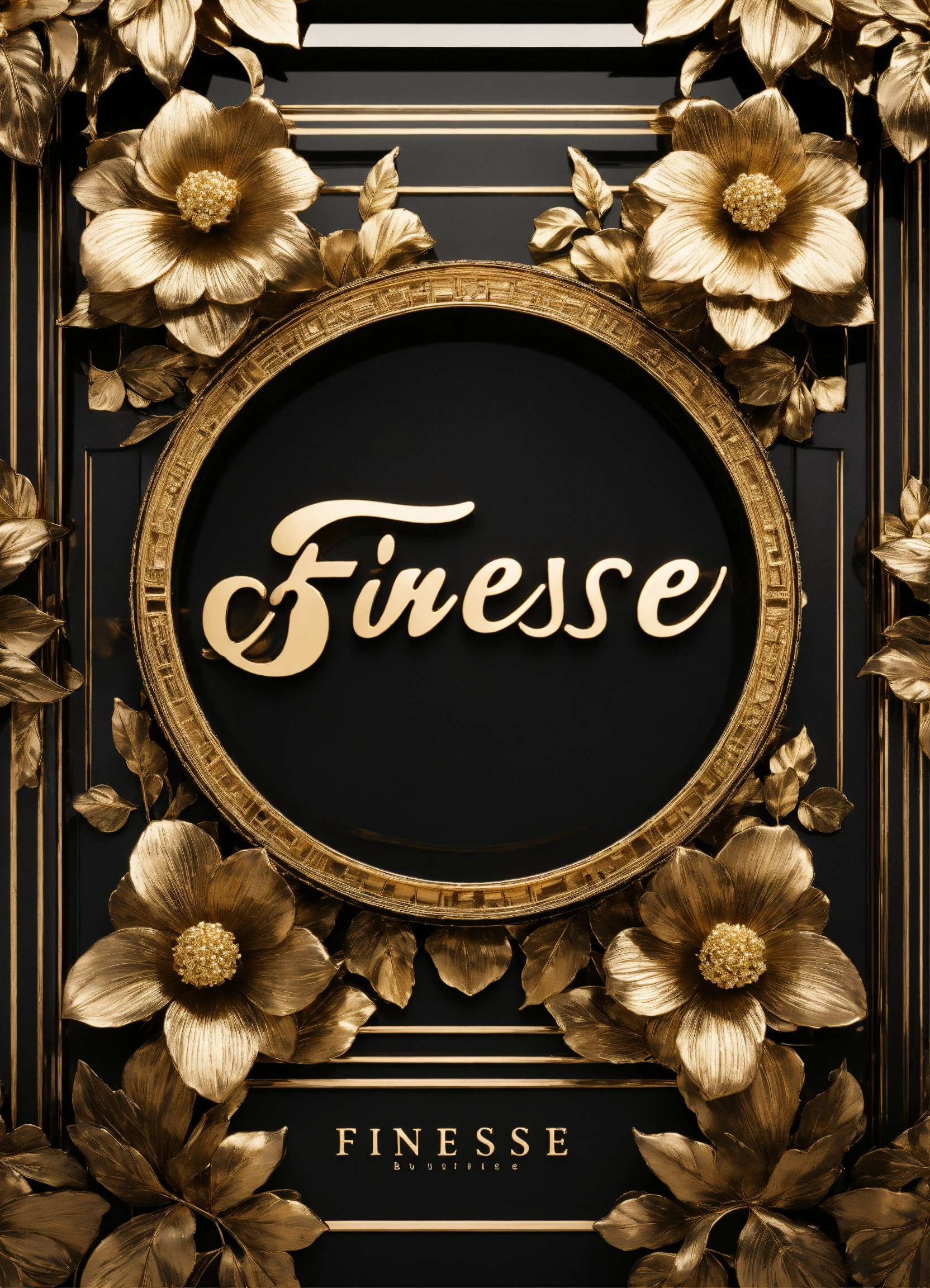 Lexica - Create a 3D logo in golden words written in bold letters two ...