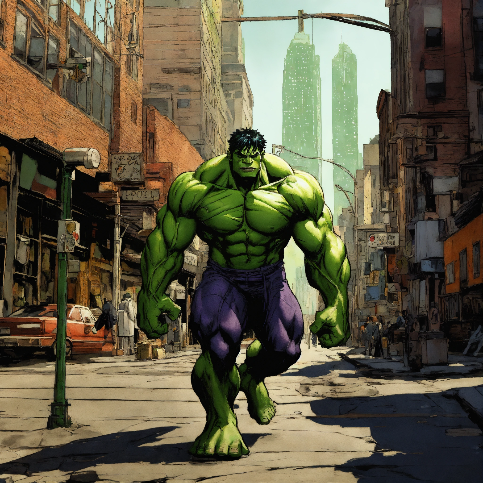 Lexica - Imagine Hulk drawn realistically by Todd McFarlane in the ...
