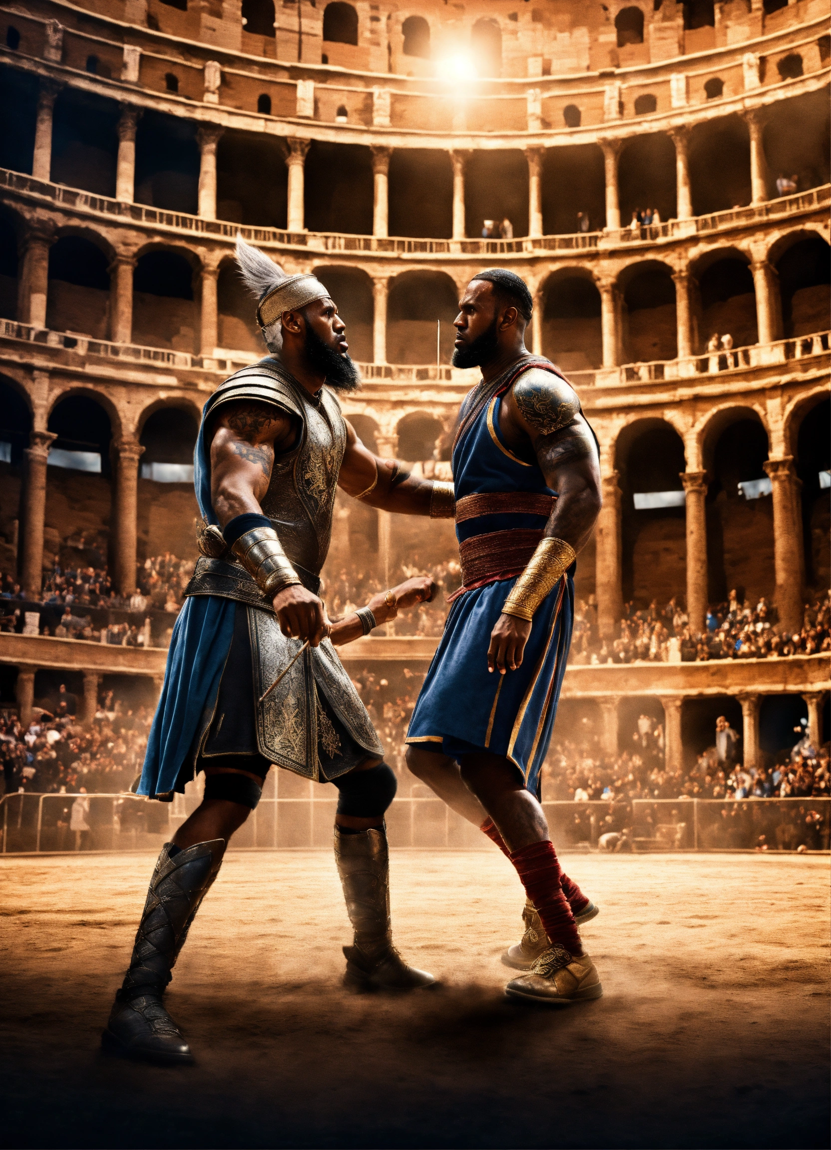 Lexica - Photo realistic shot of dumbledore and lebron james fighting ...