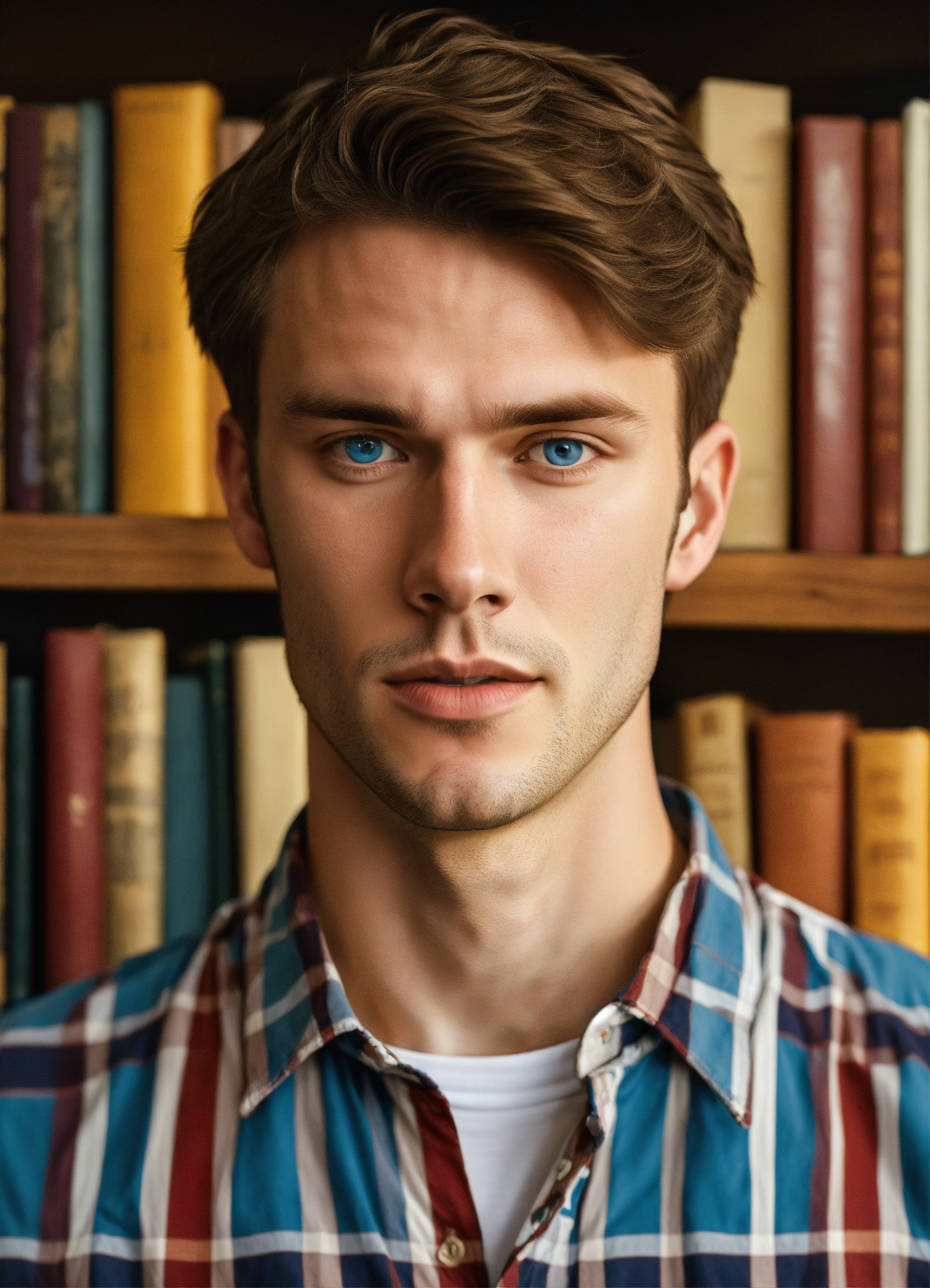 Lexica - Art of a skinny young Caucasian man wearing a plaid shirt ...