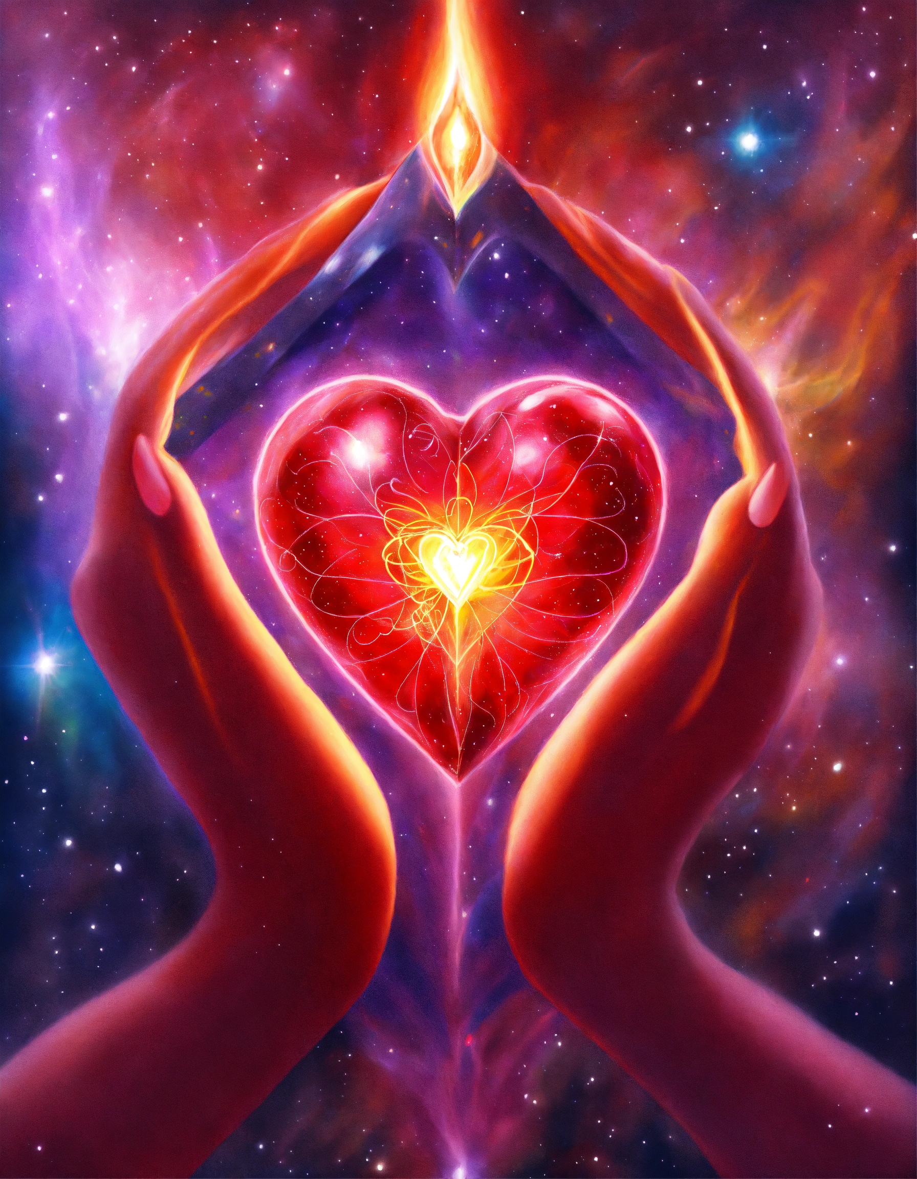 Lexica - Beautifull colored pencil drawing of a spiritual lighting ...