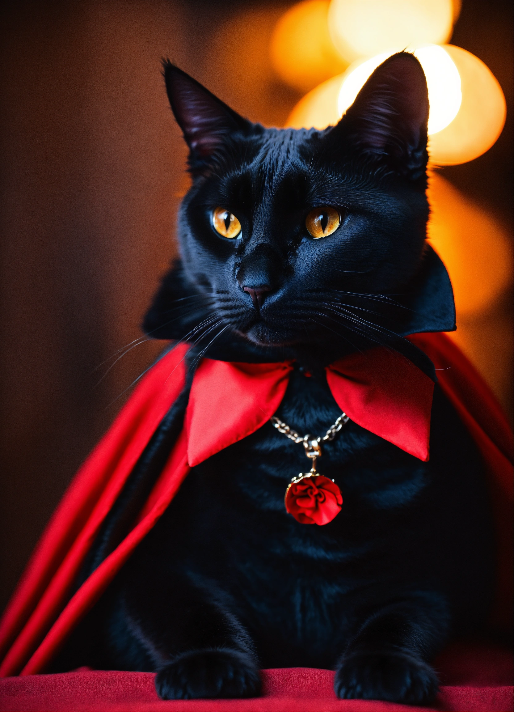Lexica - Cats dressed as vampires.