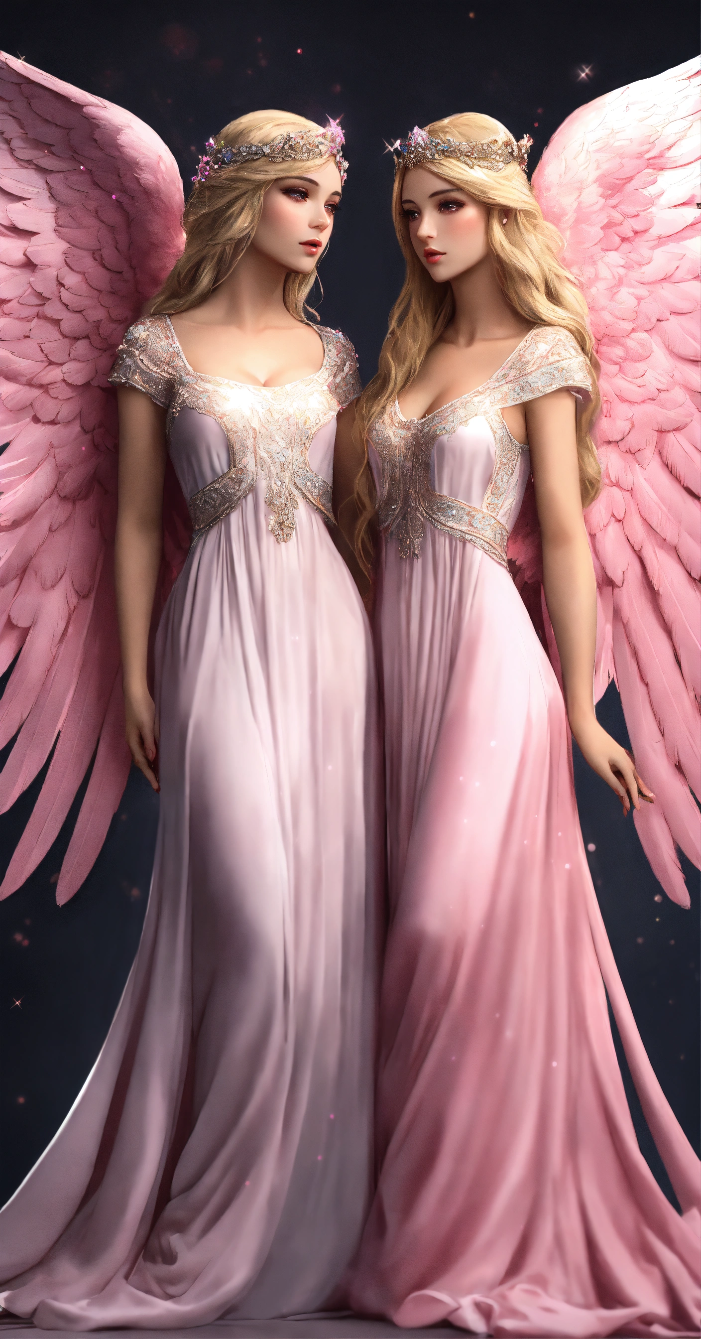 Lexica - 2 Guardian Angels holding hands. 2 beautiful and detailed ...
