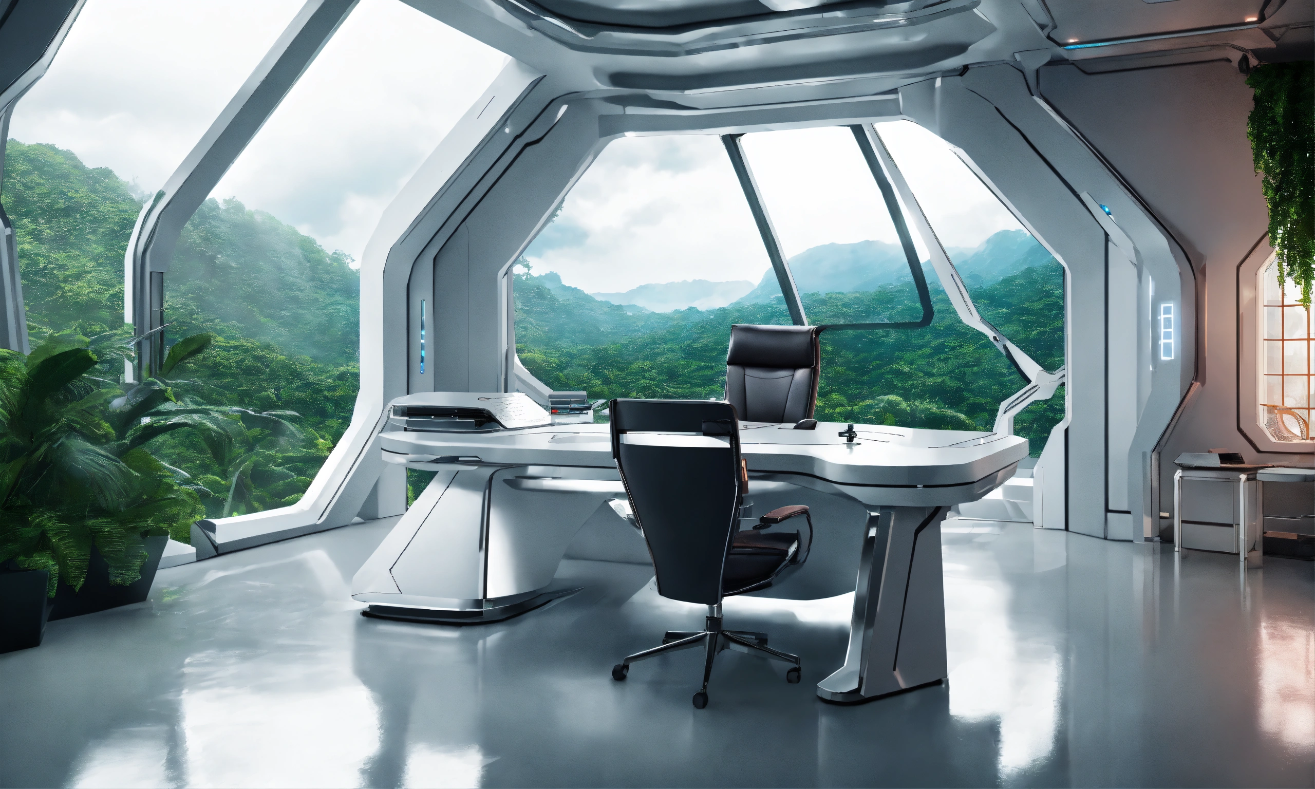 Lexica - An ultrarealistic futuristic Presidential office in a sci-fi ...