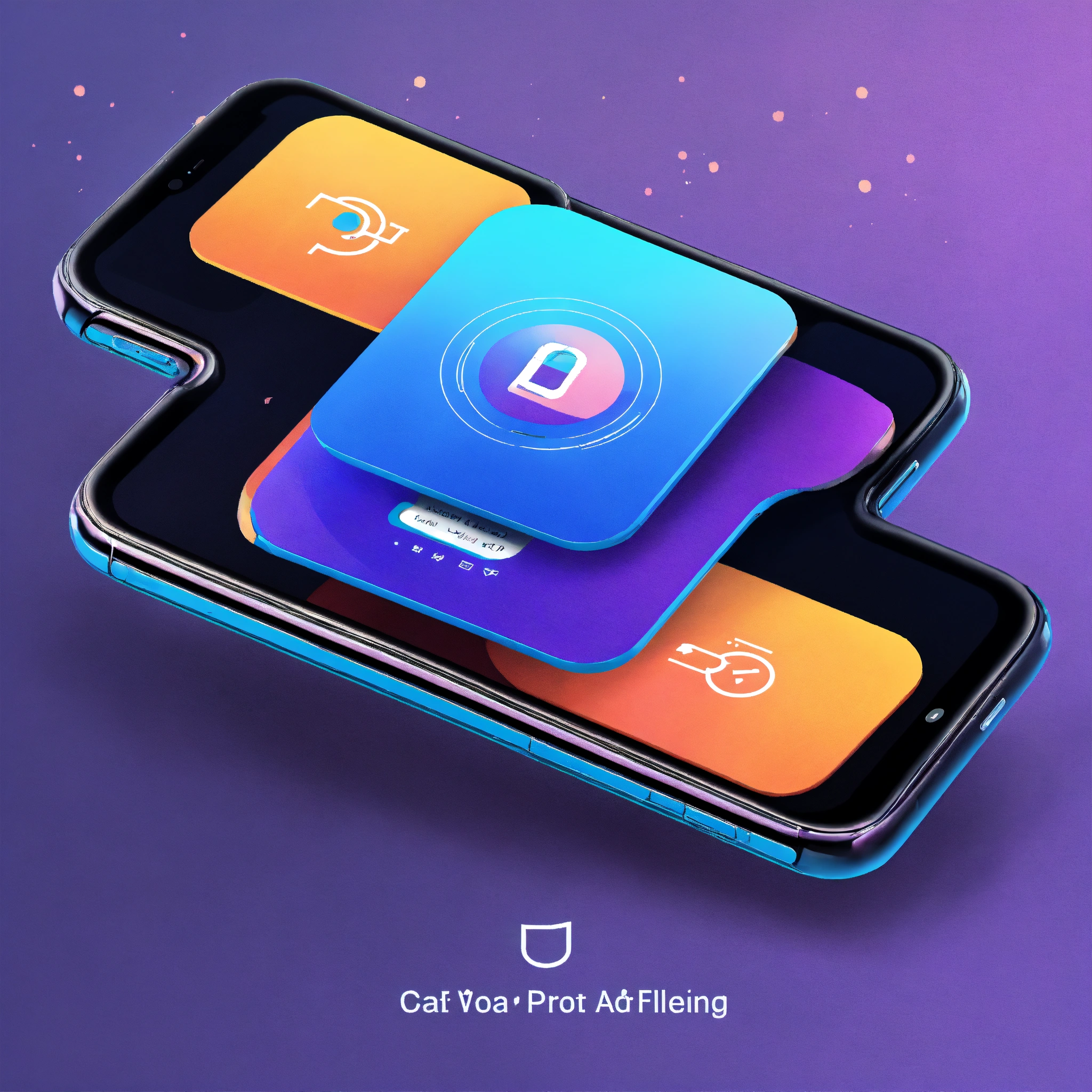 Lexica - Modern app icon for mobile contract management, stylized phone ...