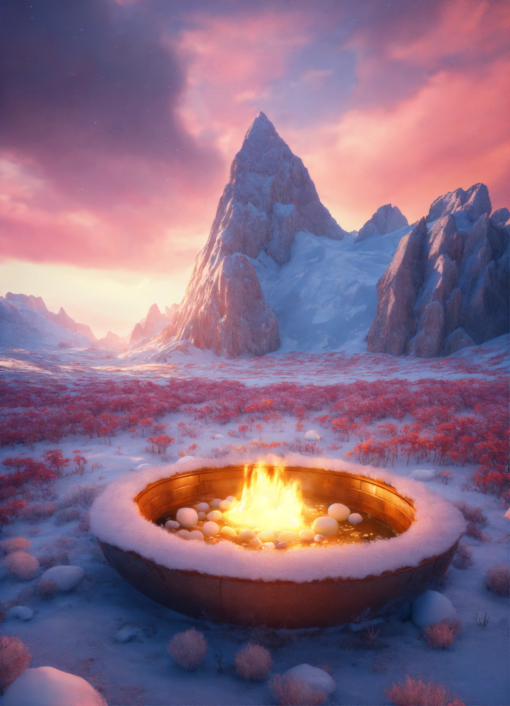 Lexica - The most trippy scene imaginable, in arctic tundra, detailed ...