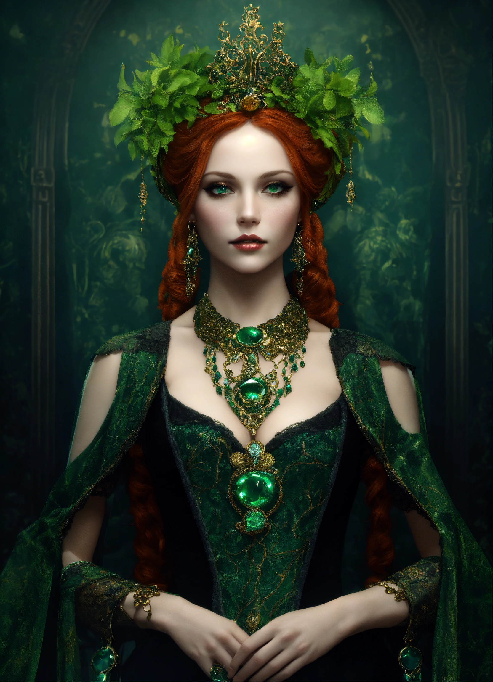Lexica - Beautiful gothic enchantress Gothic Empress with flowing robes ...