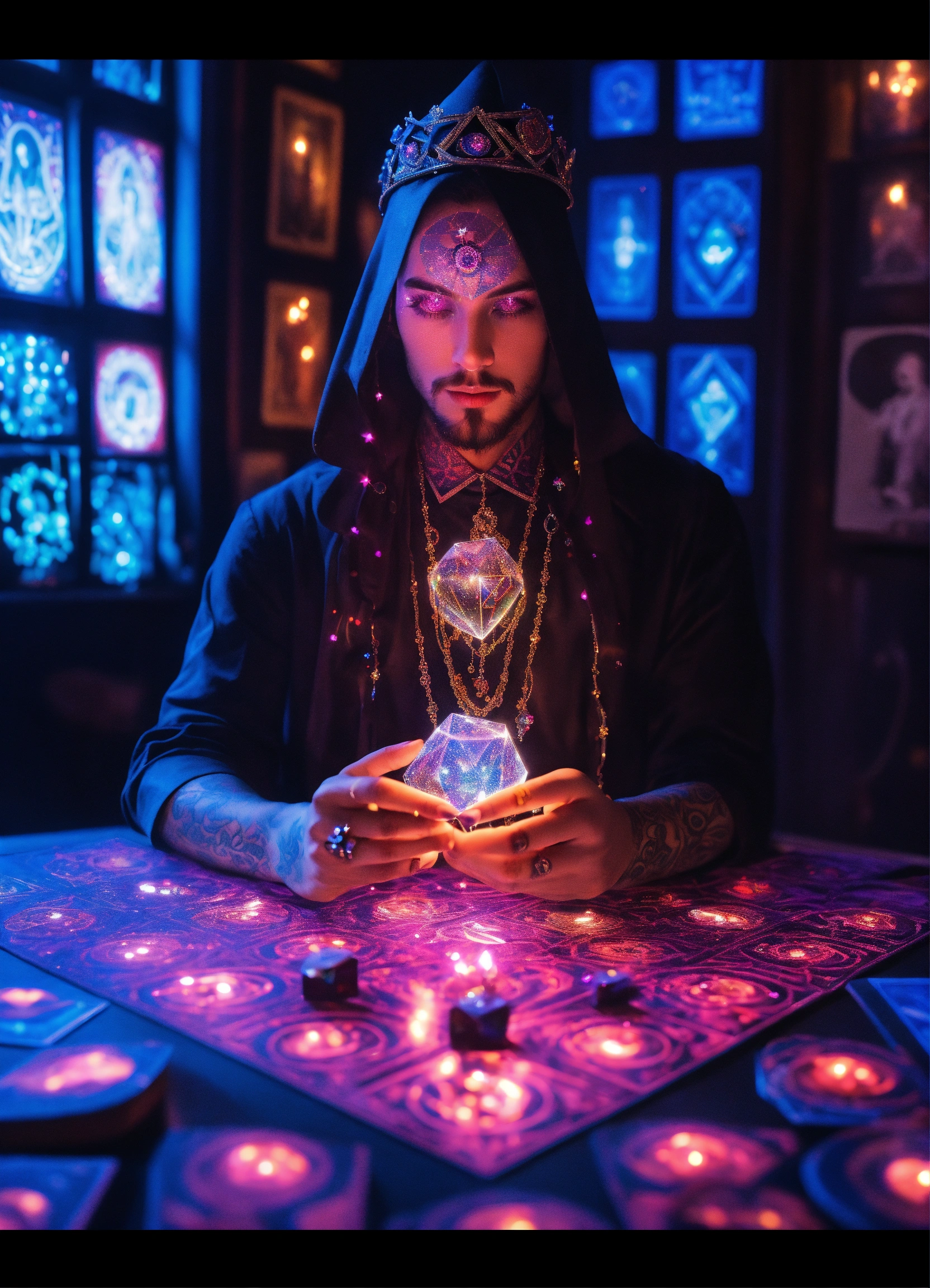 Lexica - Photorealistic 3D full body portrait, Clear Occult Magician ...