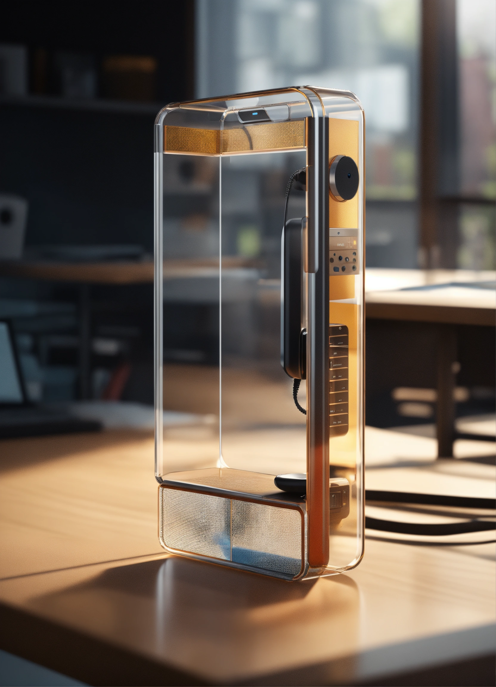 Lexica - A see through polycarbonate phone, render, designed by Dieter ...