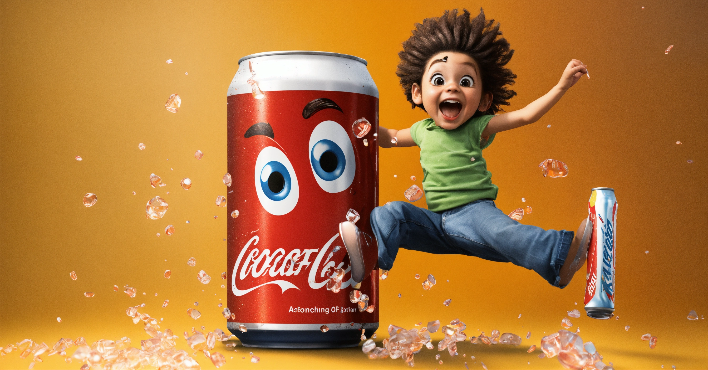 Lexica - Photorealistic image of a fun 2 dimensional character jumping ...