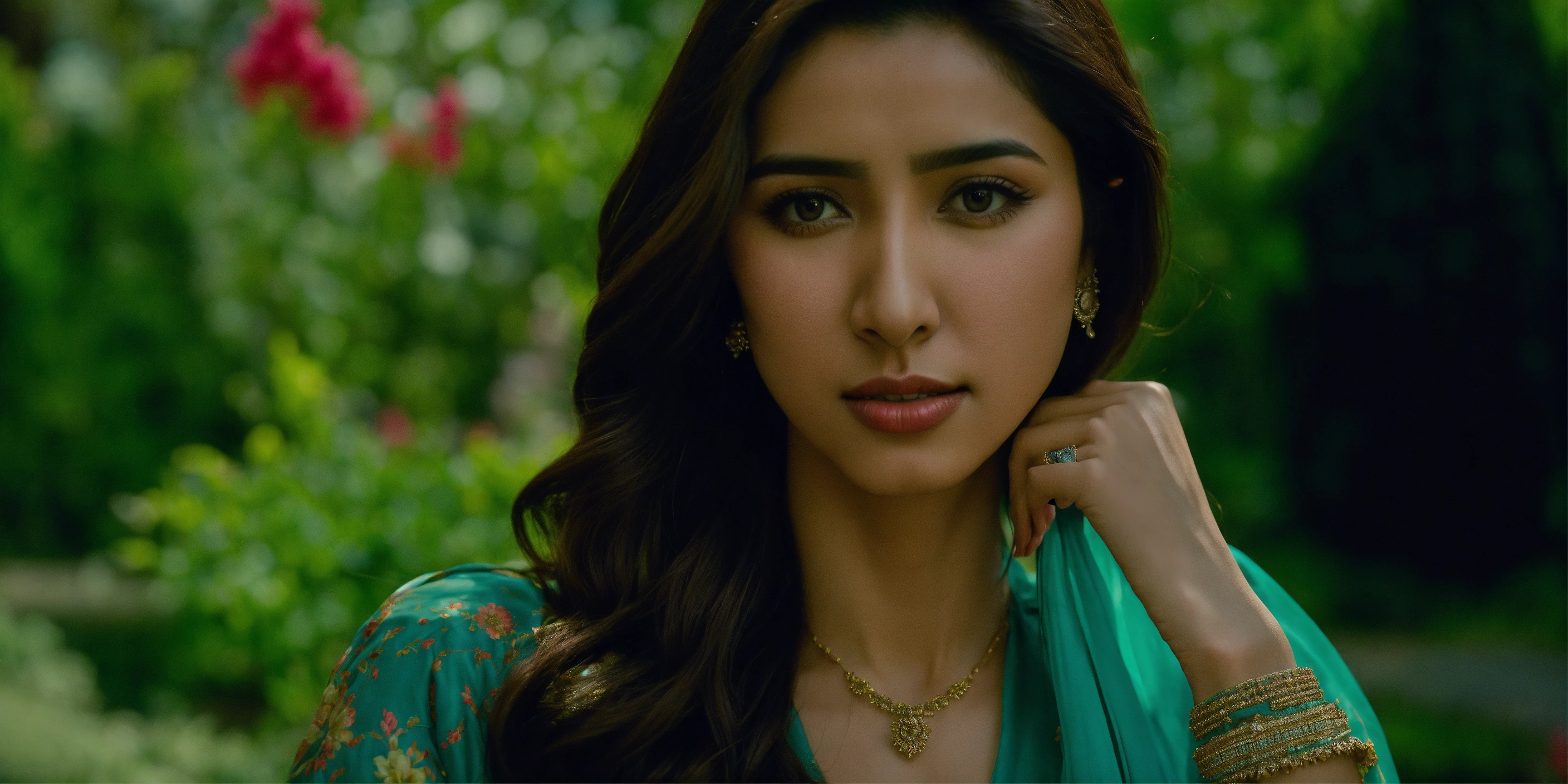 Lexica - Movie still of a mahira khan in kameez adjusting her hair ...