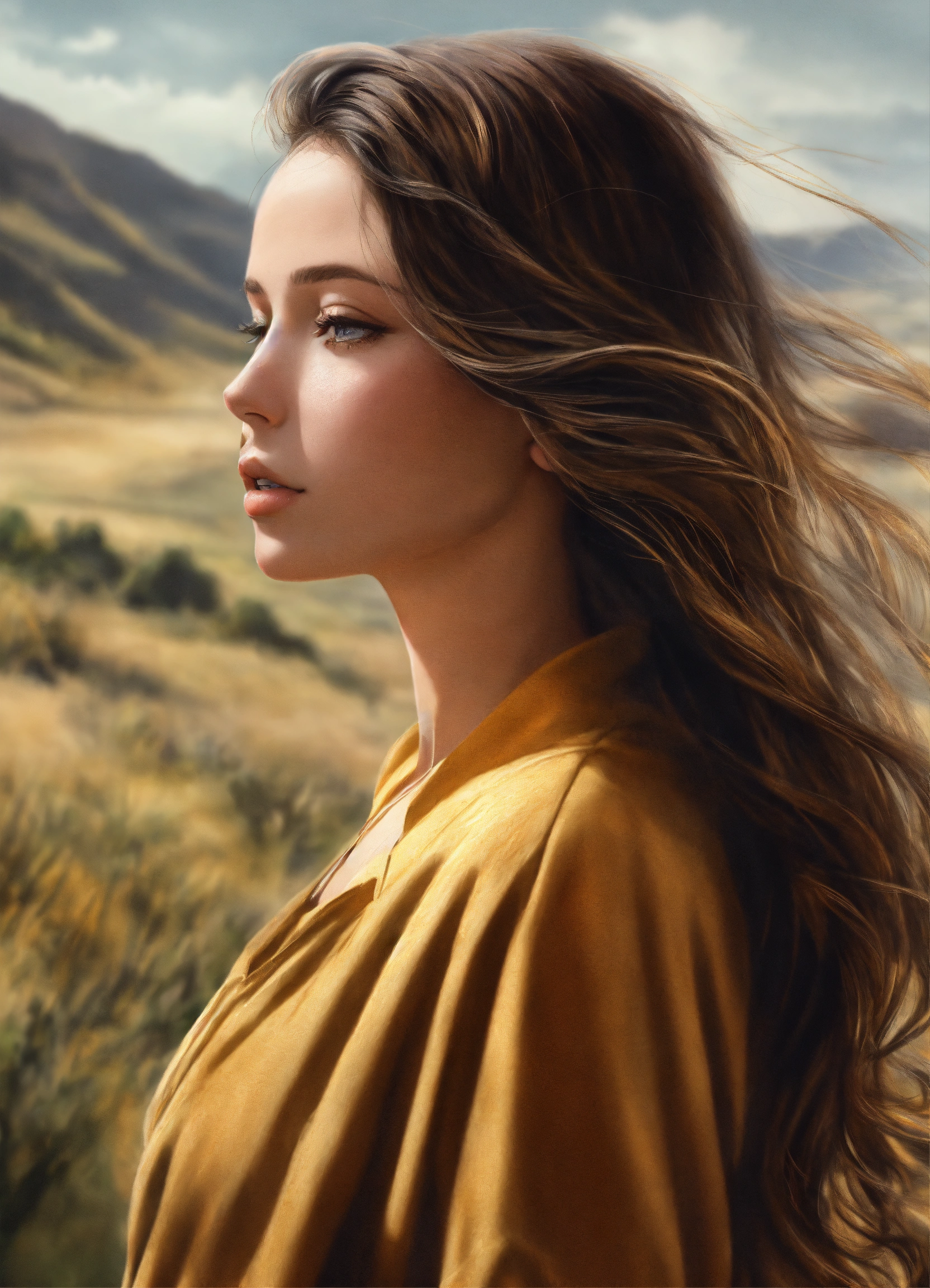 Lexica - Woman, face completely hidden by hair, hyper realism, poetic ...