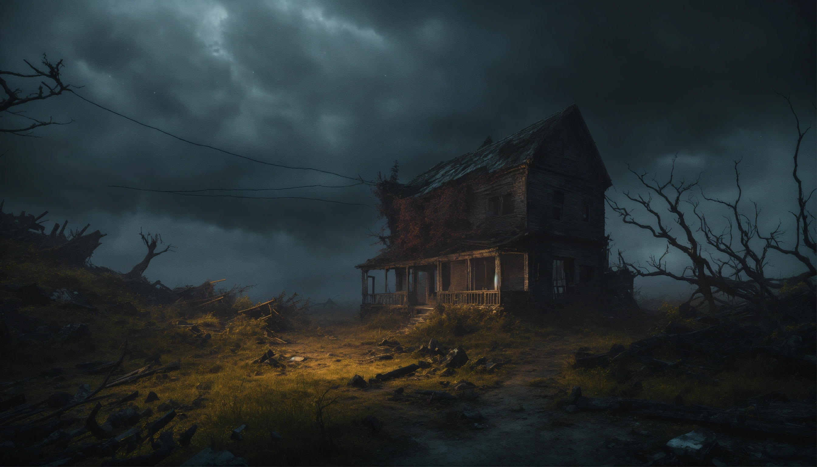 Lexica - NIGHT . DARK NIGHT. digital image of a dark and eerie nature ...