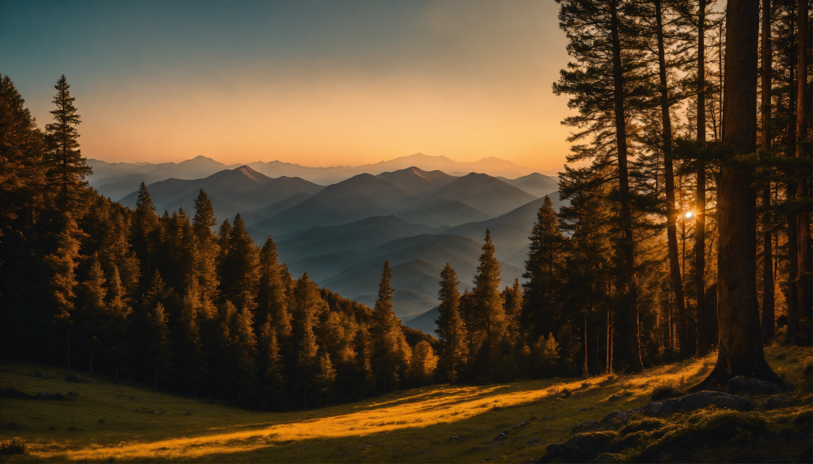 Lexica - Mountains, forest, landscape, breathtaking, best quality, full ...