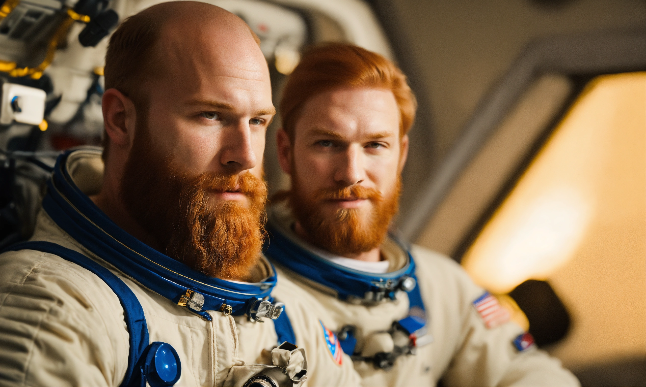 Lexica - Averege man with ginger beard and long ginger hair in ...