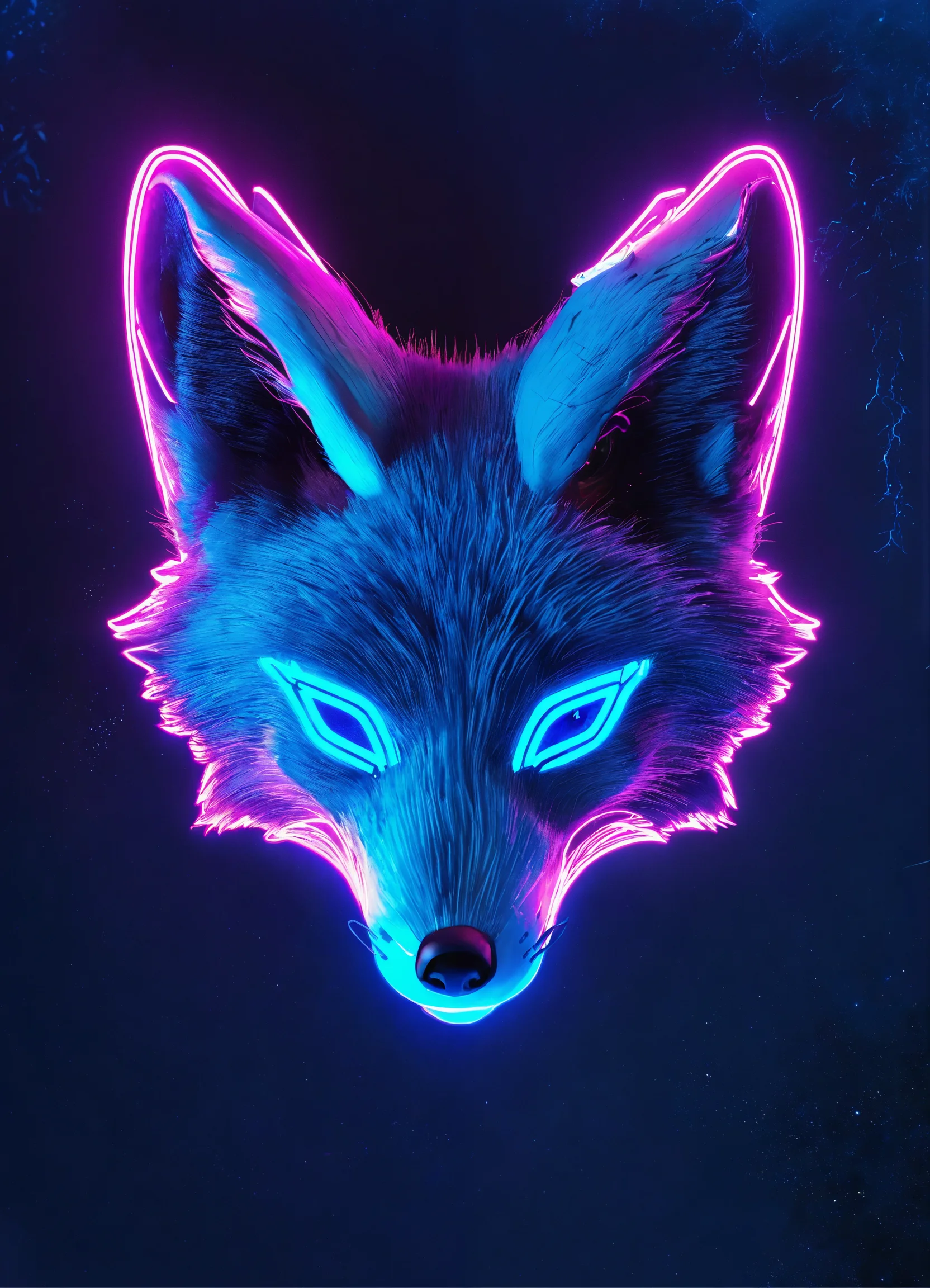 Lexica - "Create a captivating animal logo of a majestic blue fox ...