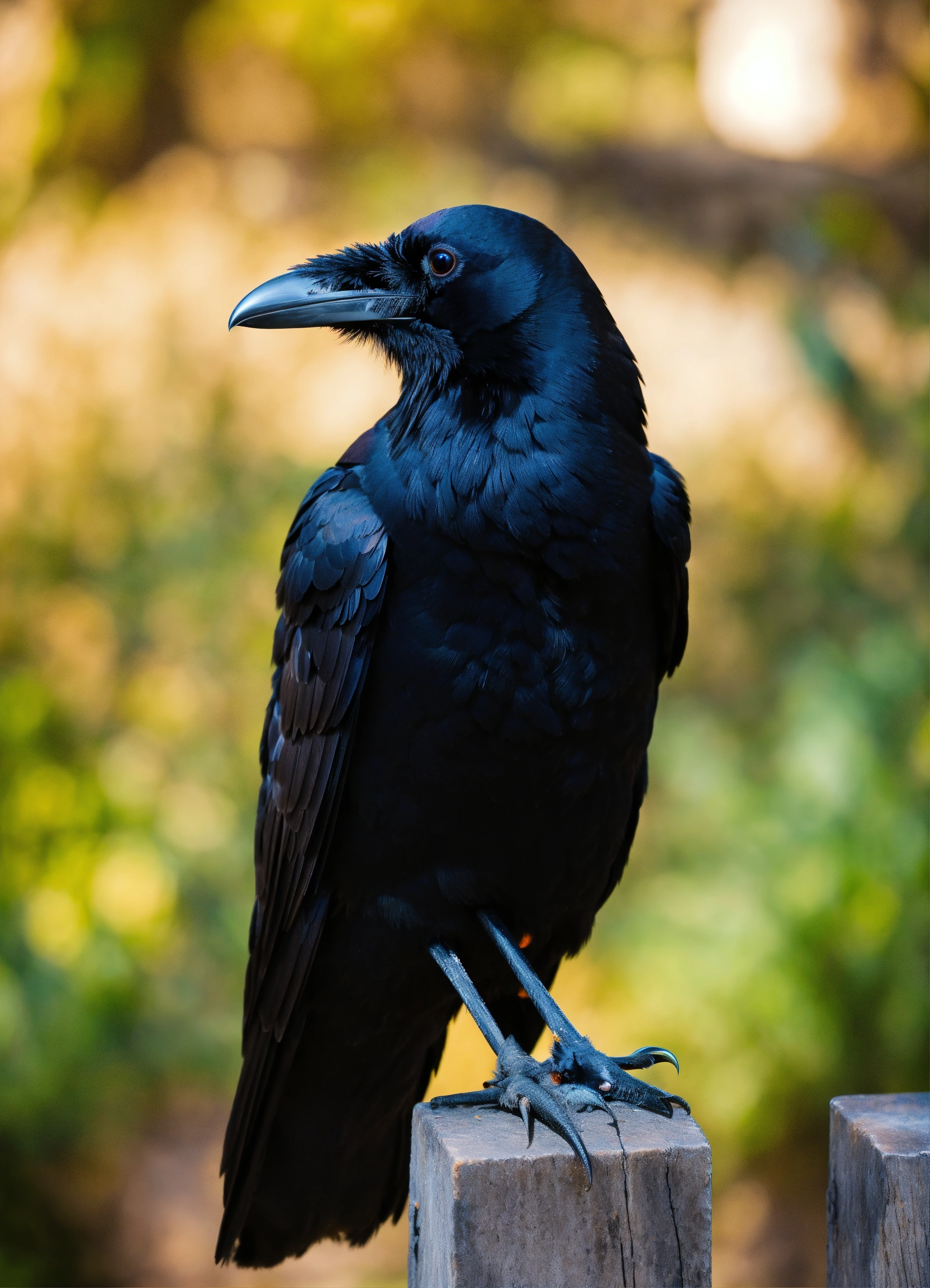 Lexica - A raven, looking towards the camera