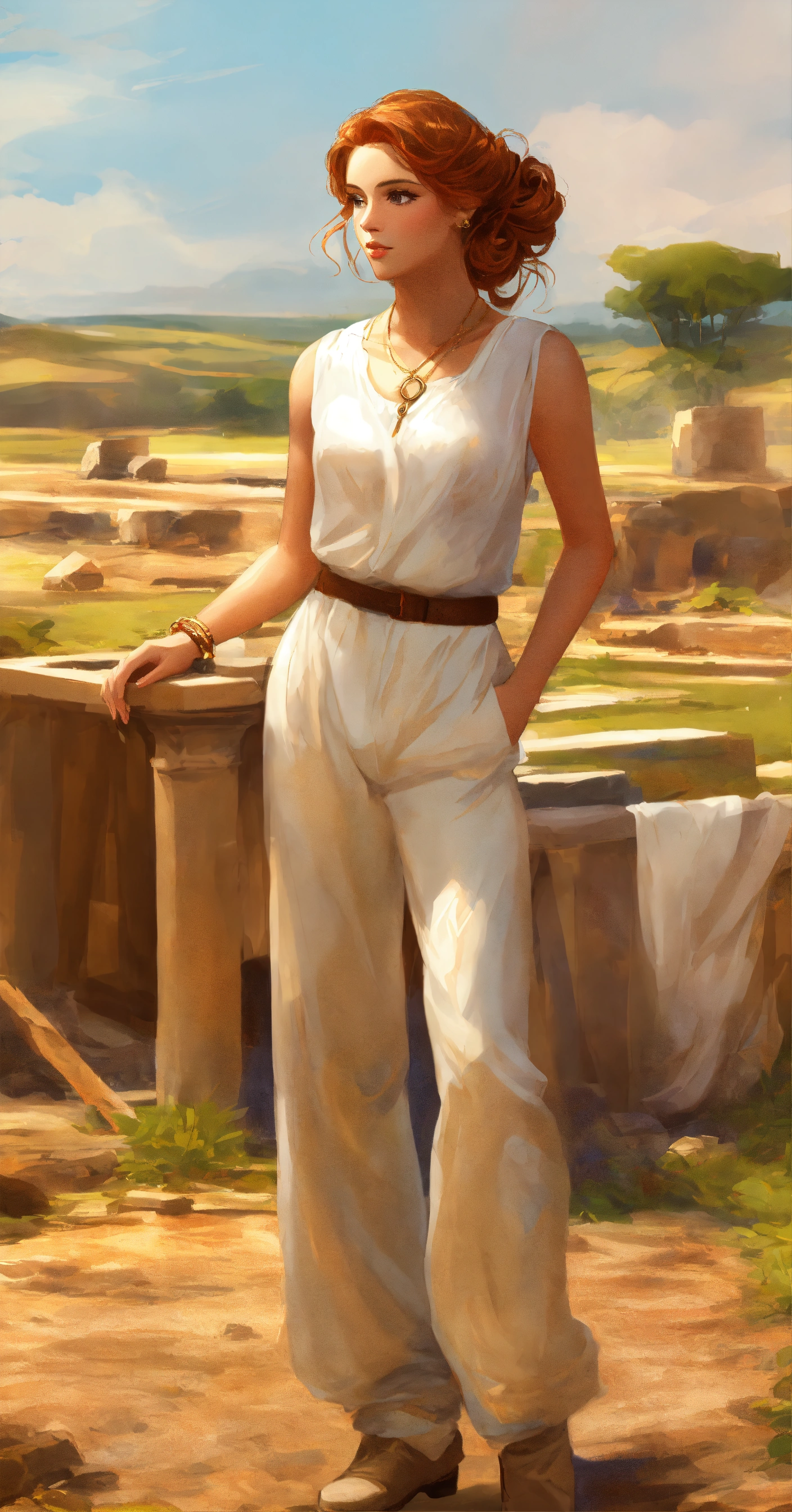 Lexica - Digital art portrait of a beautiful, rich British aristocrat ...