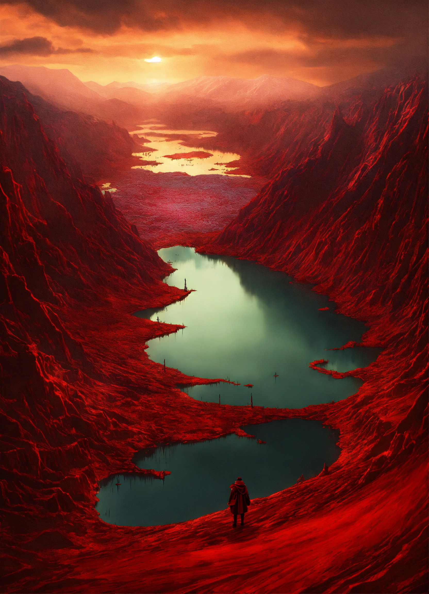 Lexica - Massive lake divided into 4 different parts, evil vibes, hell ...