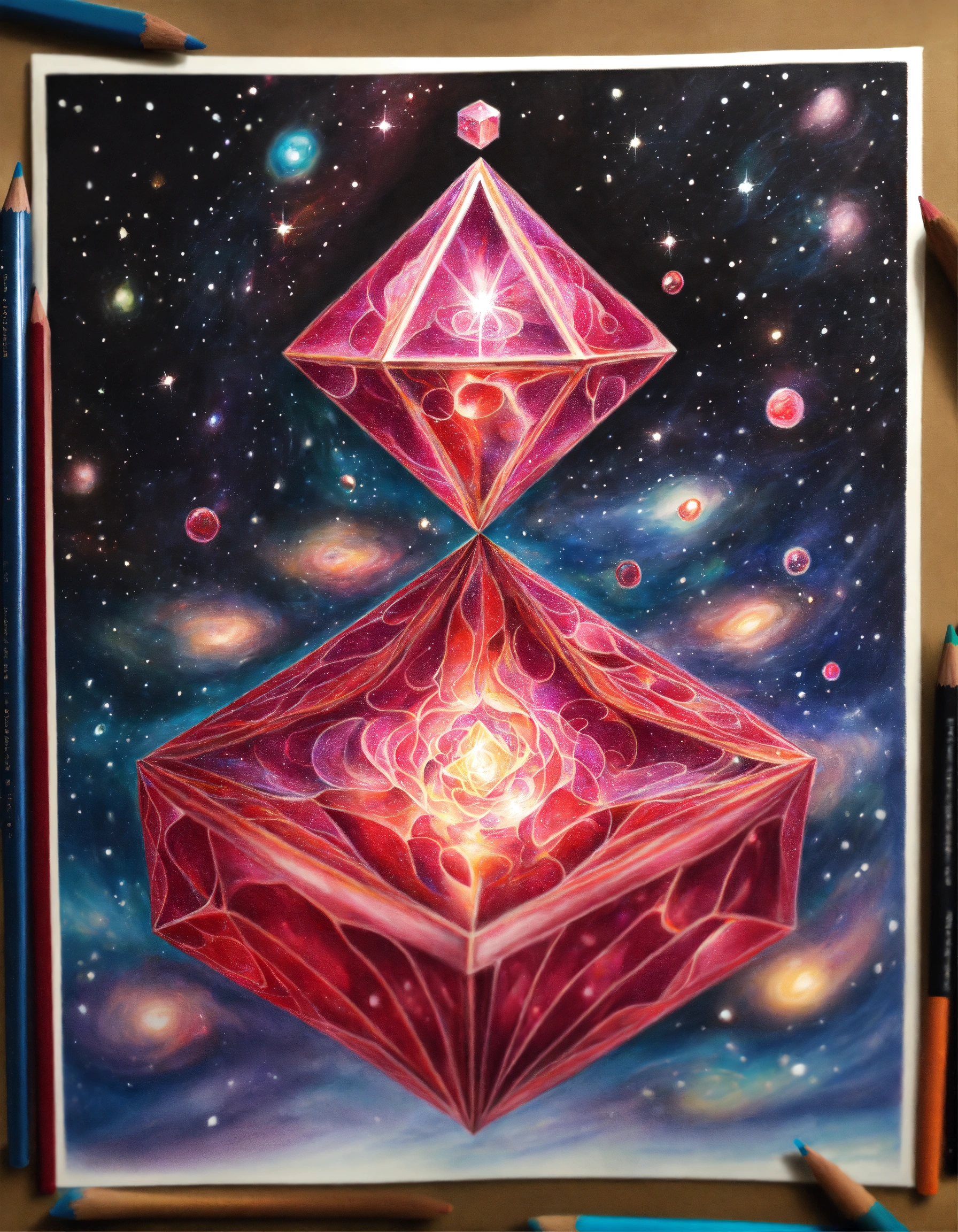 Lexica - Colored pencil drawing of a beautiful magical, etheric ...