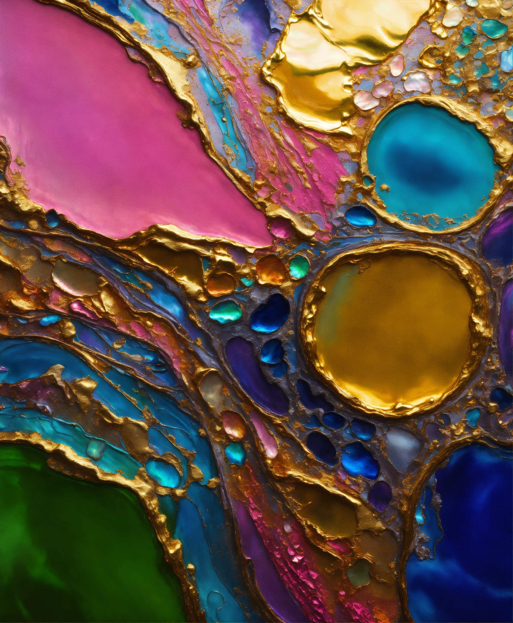 Lexica - Colorful abstract painting oil and water complex complicated ...