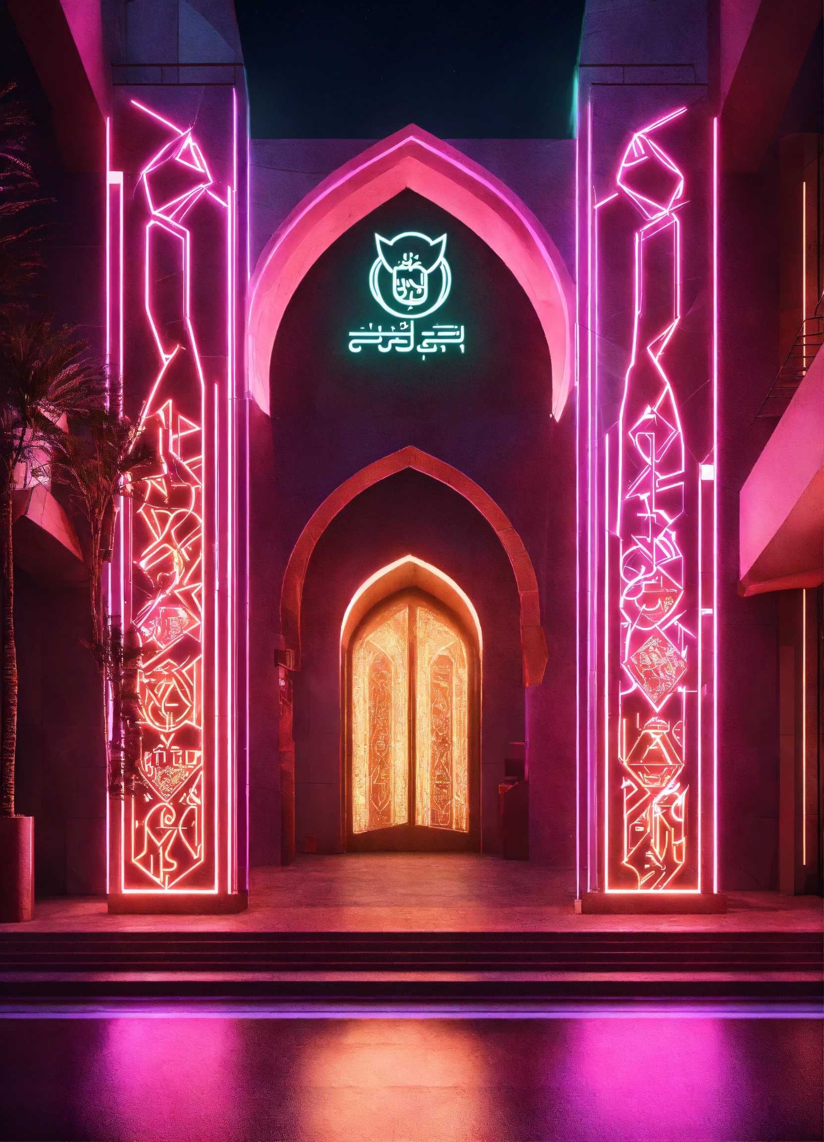 Lexica - Generate an image of the entrance of the esports venue ...