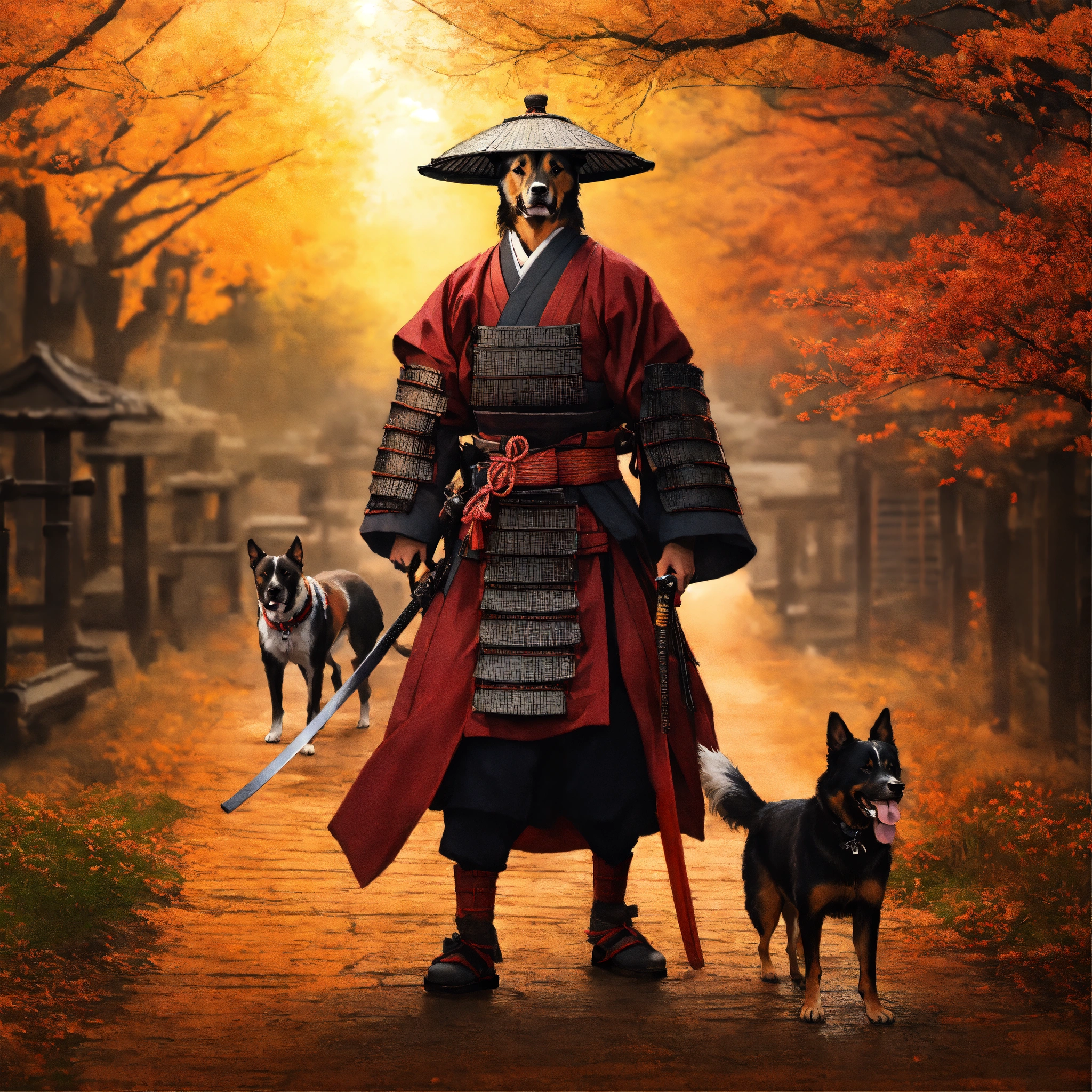 Lexica - Samurai with dog