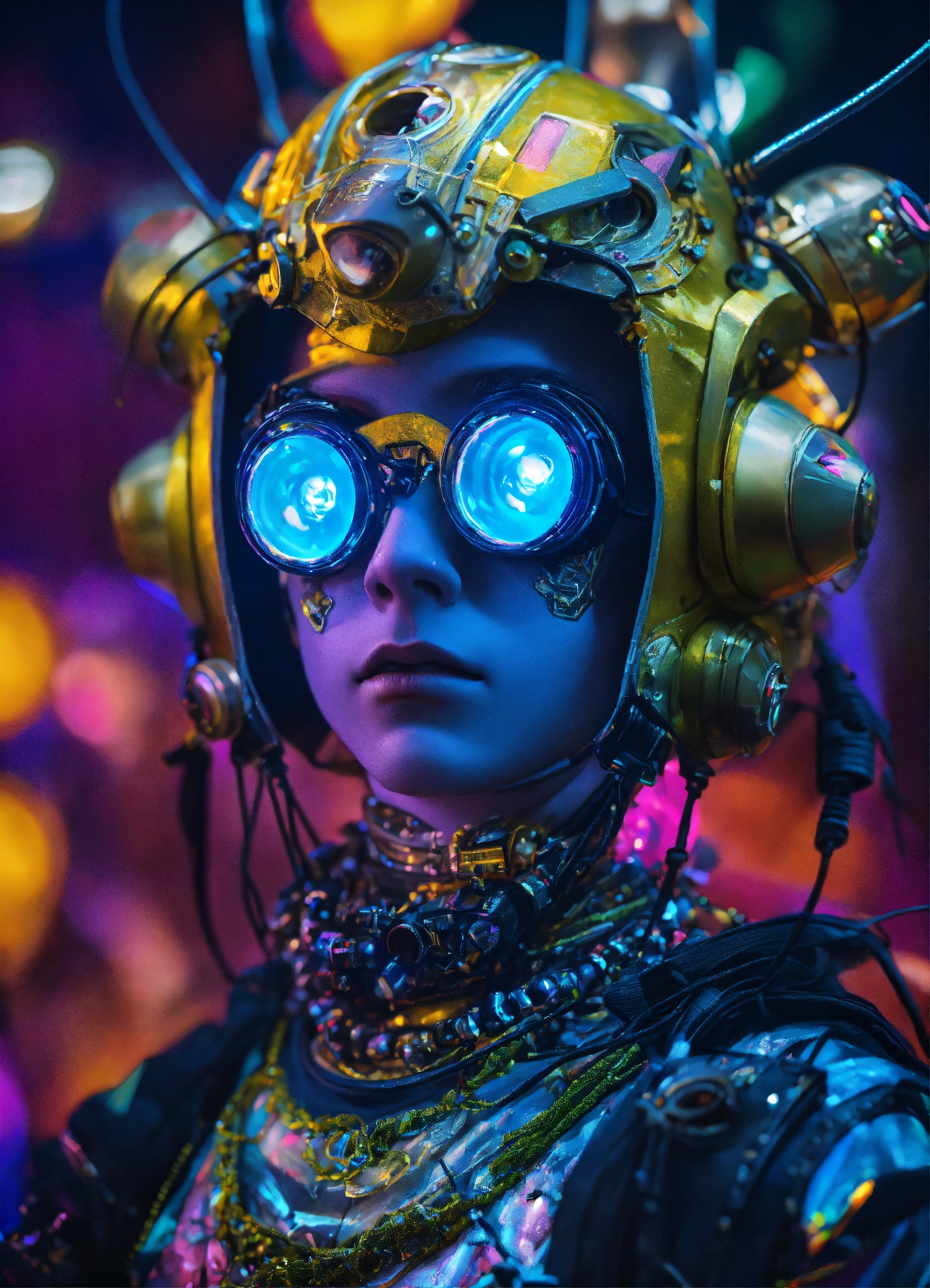 Lexica - Photorealistic 3D portrait Boy Alien Mech Angel in Punk Goth ...