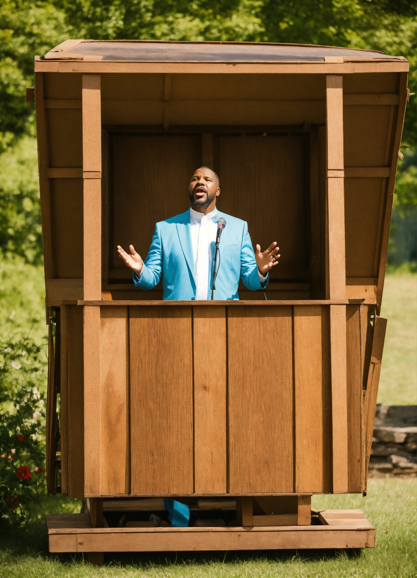 Lexica - Pastor preaching in a box