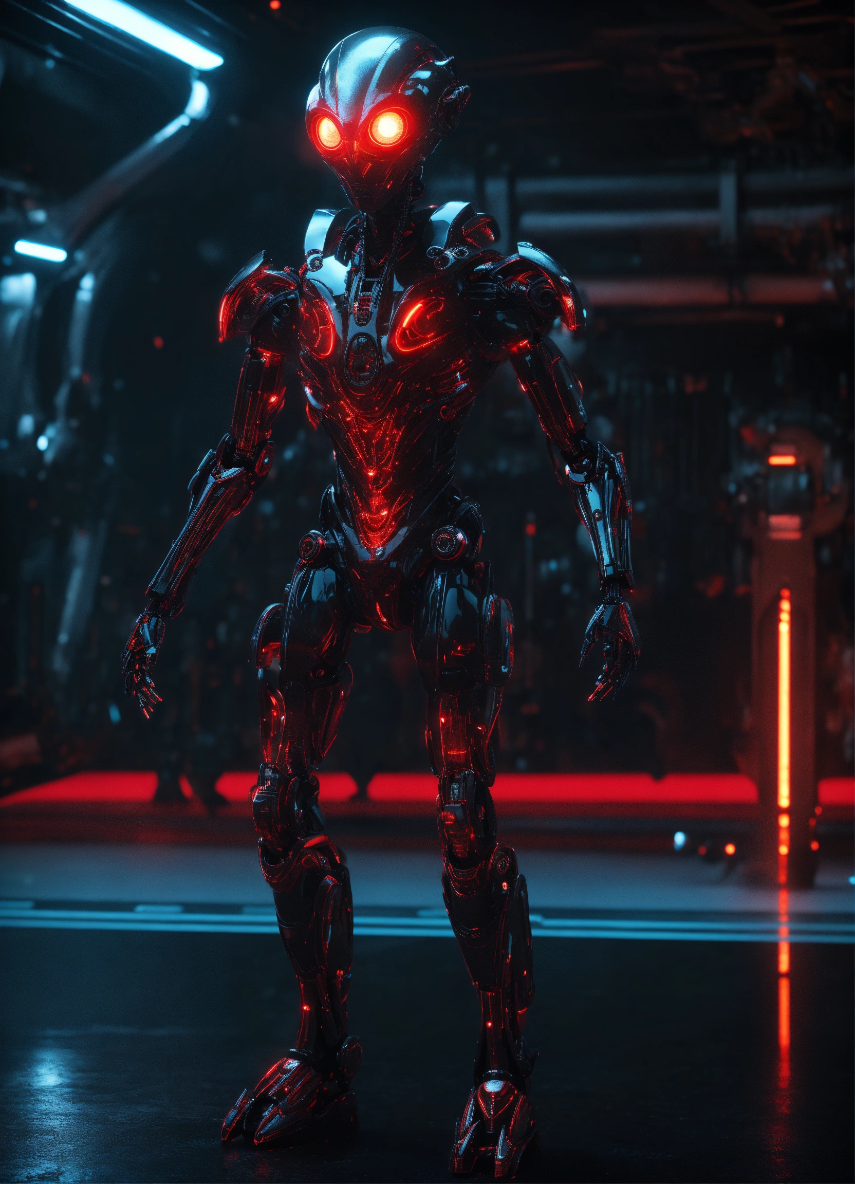 Lexica - Image of a male alien being, non-threatening, full body ...