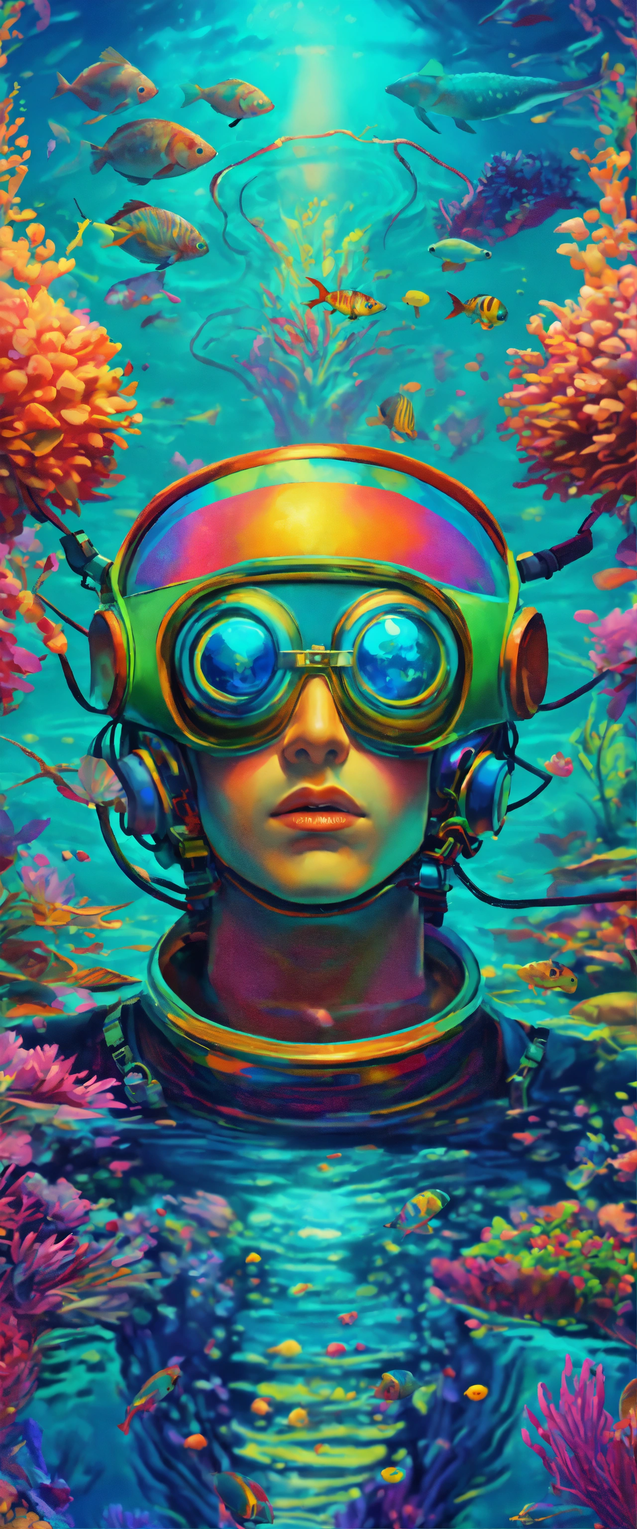 Lexica - The most surreal psychedelic diver ever, 4k, dmt