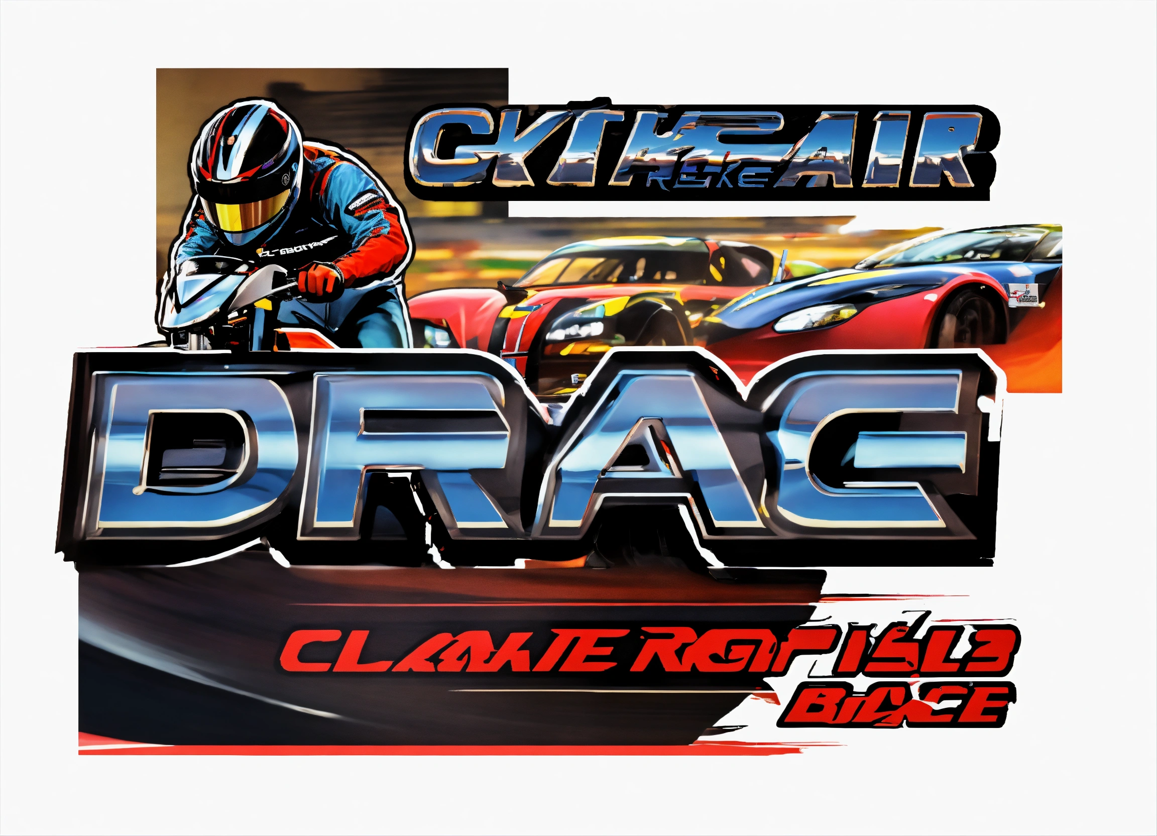 Lexica - Clean modern bike drag race car\ sticker