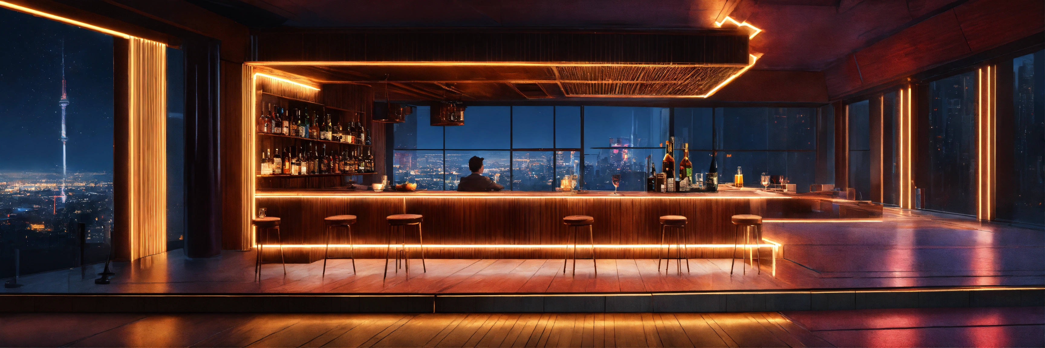 Lexica - Spatial bar, realistic, 8k