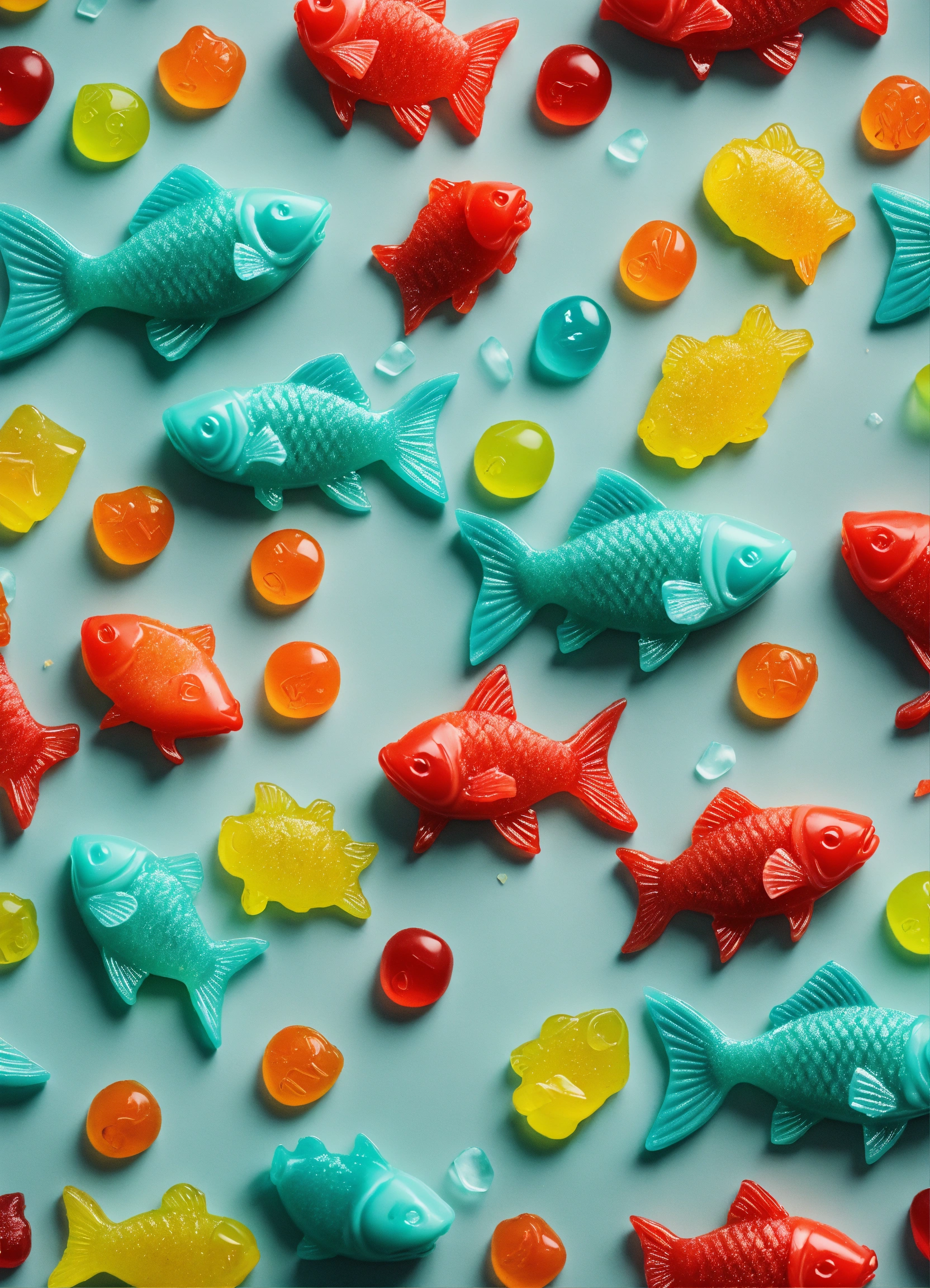 Lexica - Repeating pattern of 3d HD hyper realistic Swedish fish and ...