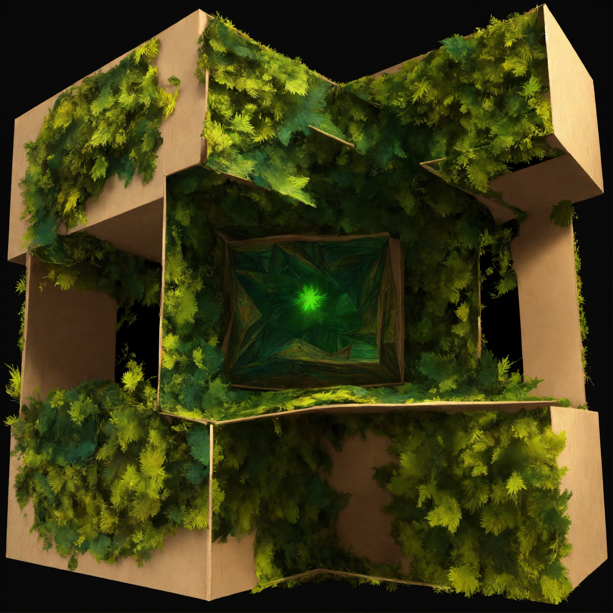 Lexica - A cubemap 3 sides projection texture for a box with optical ...